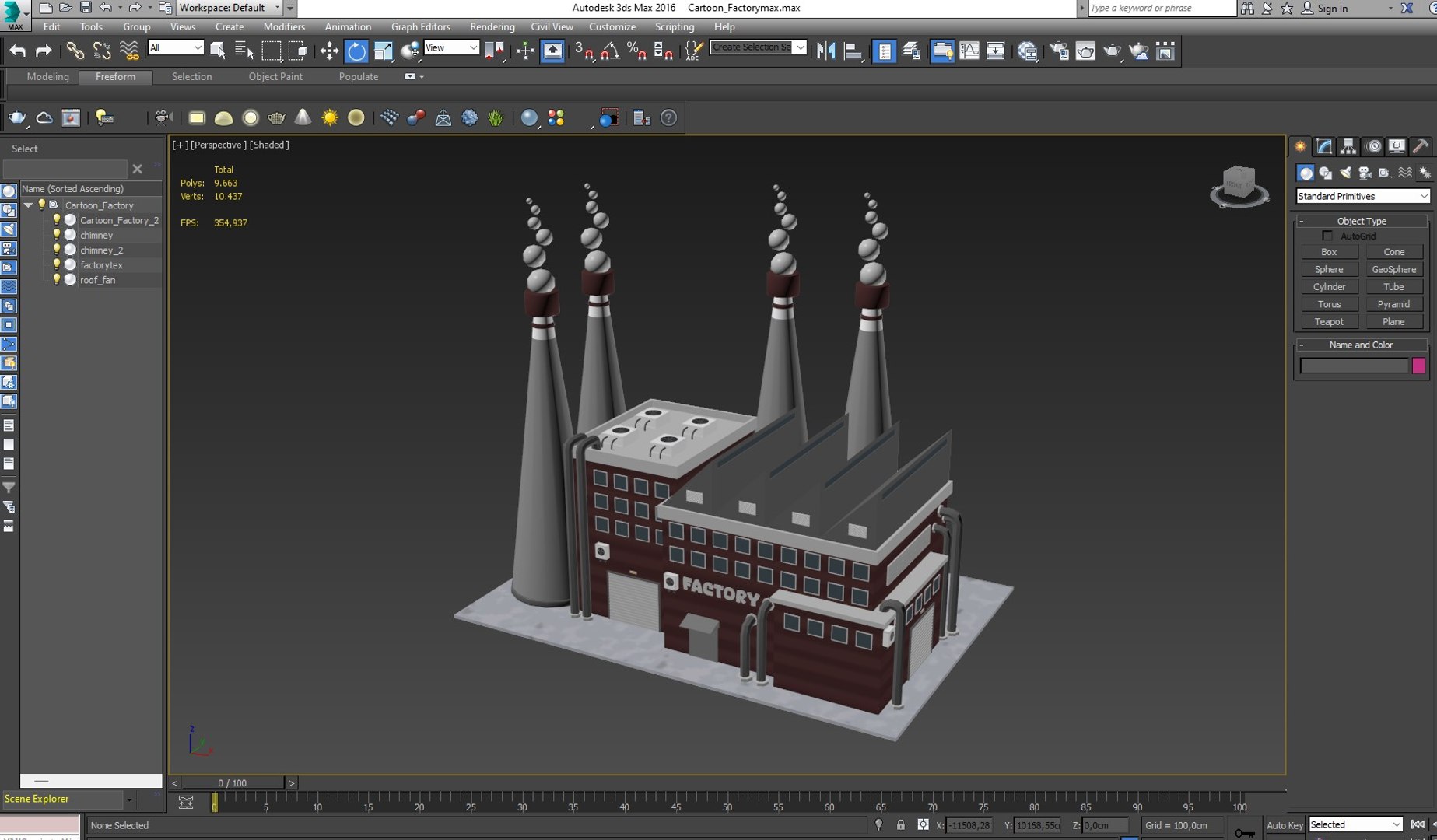 3D Model Cartoon Factory - TurboSquid 2237428