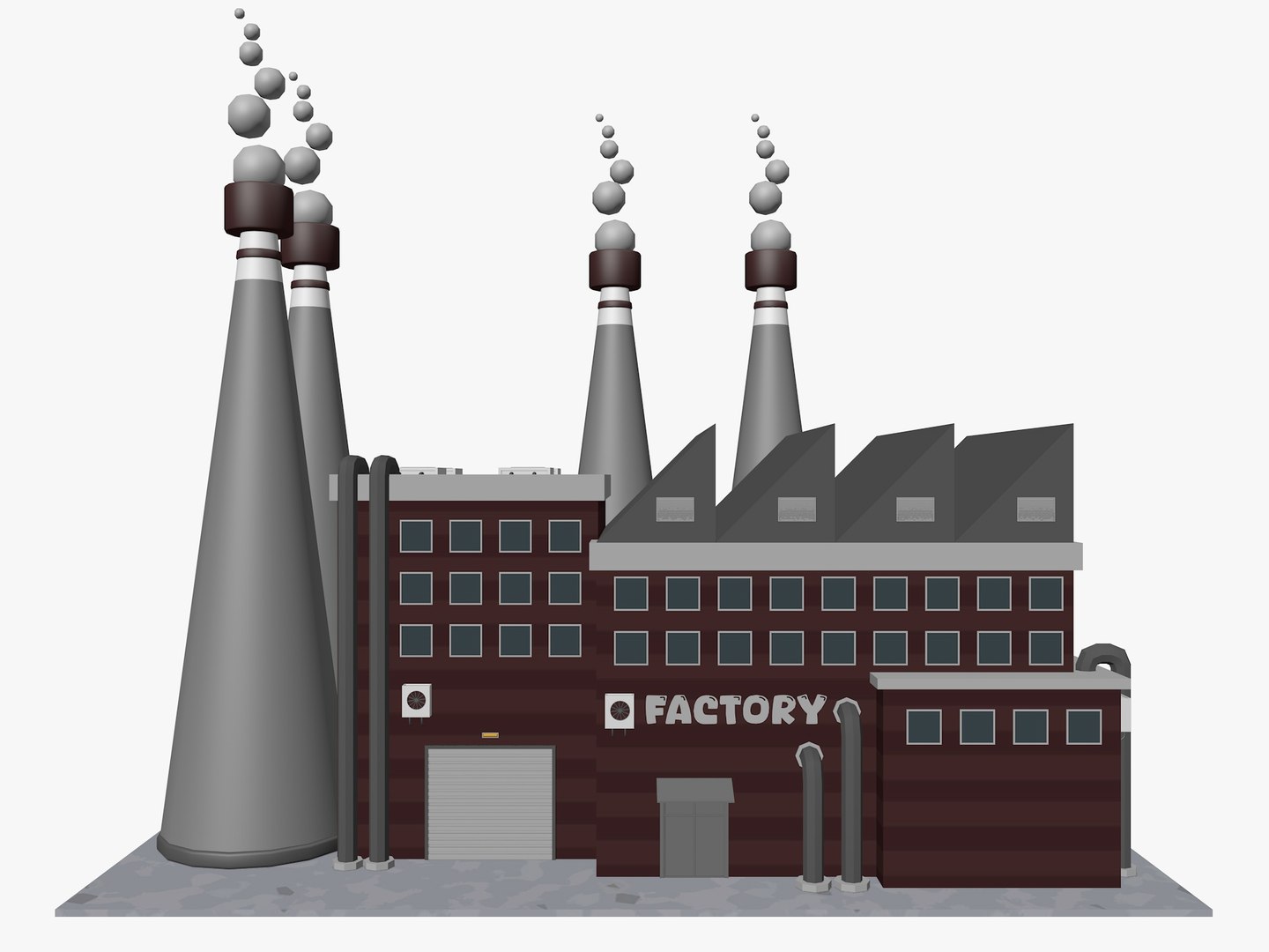3D Model Cartoon Factory - TurboSquid 2237428
