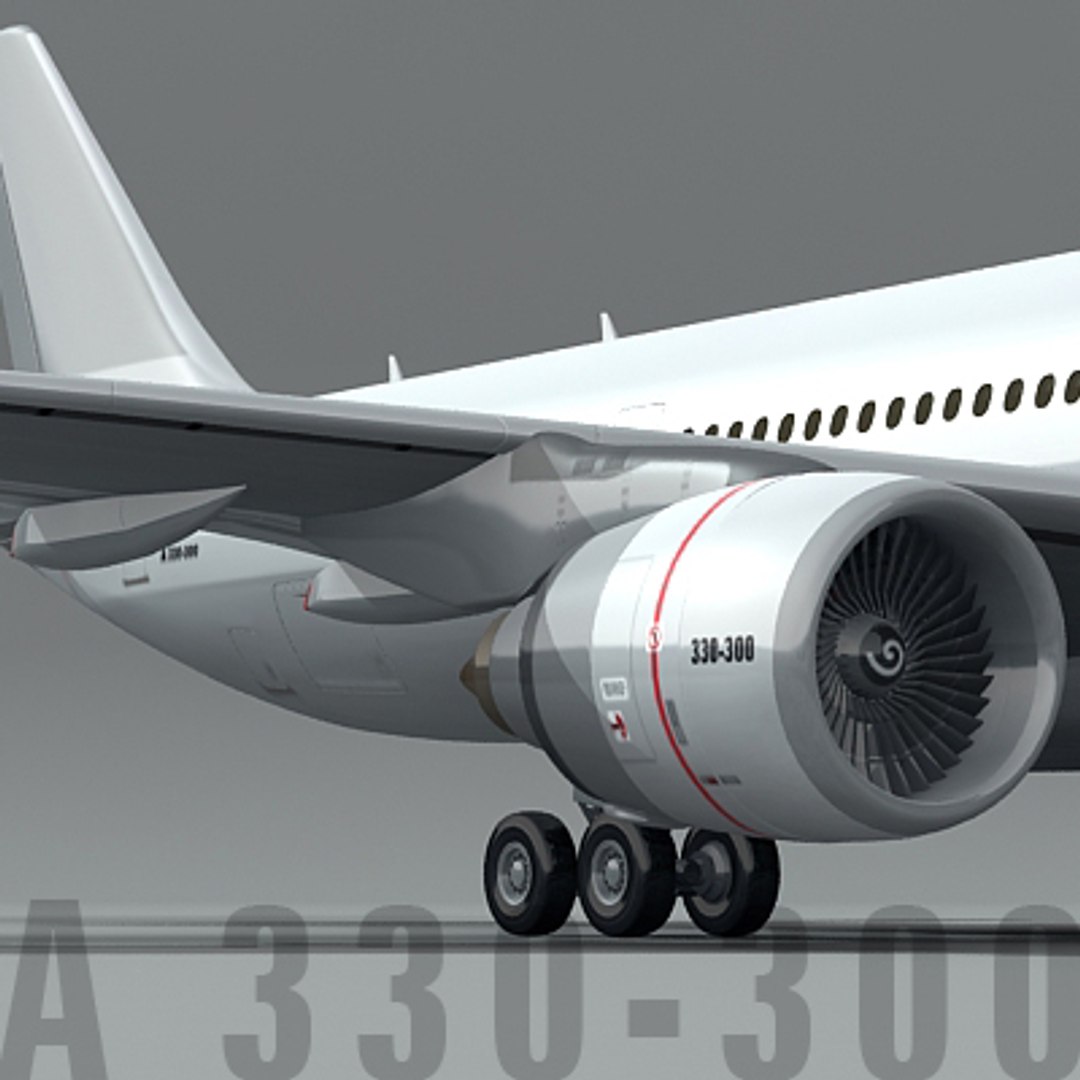 airbus a330-300 generic plane 3d model