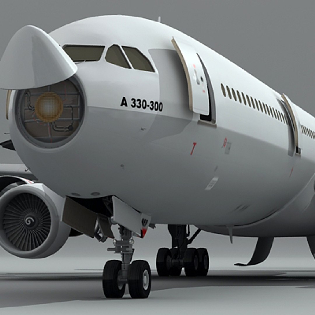 airbus a330-300 generic plane 3d model