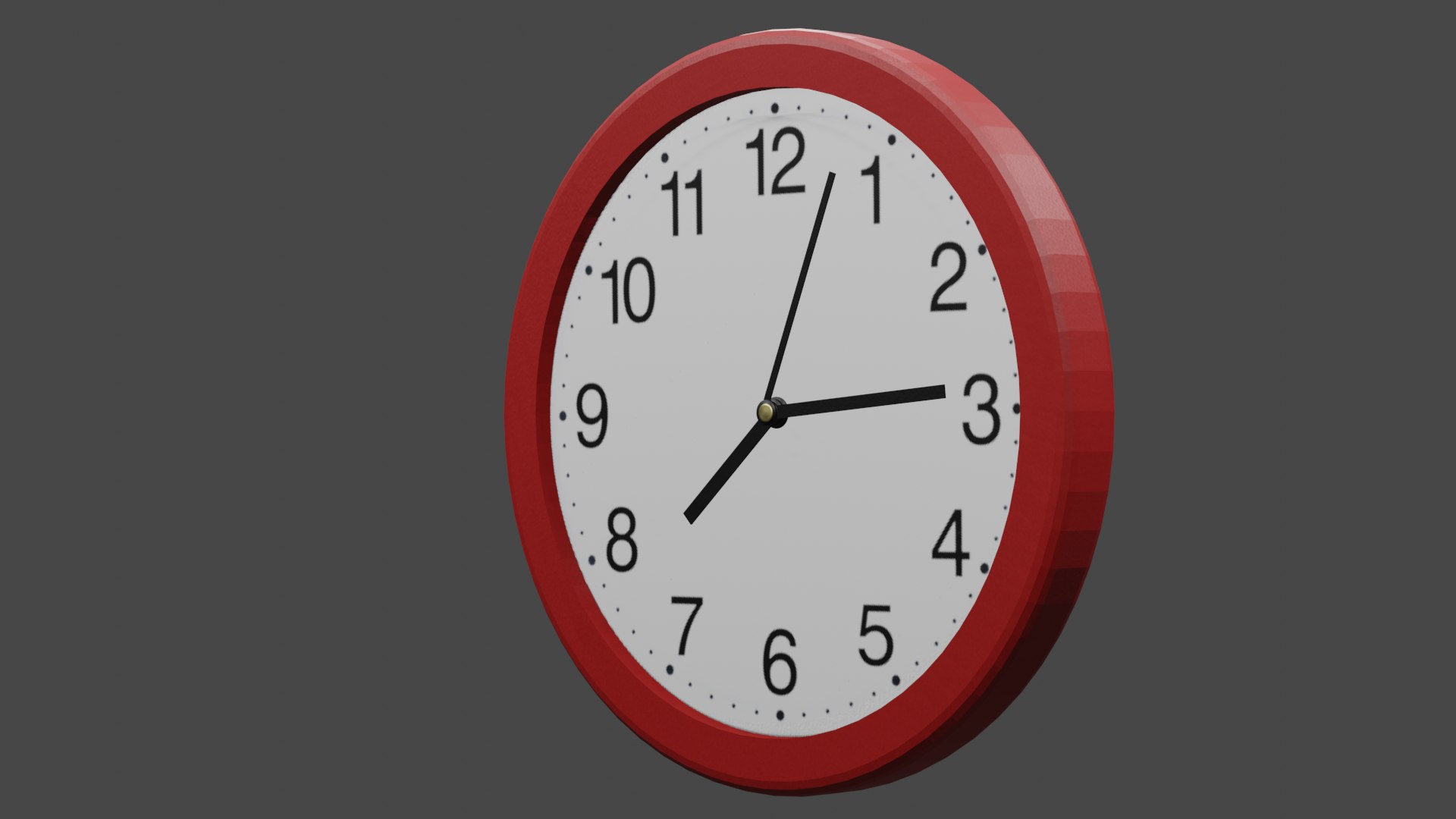 3D Red clock - TurboSquid 2046338