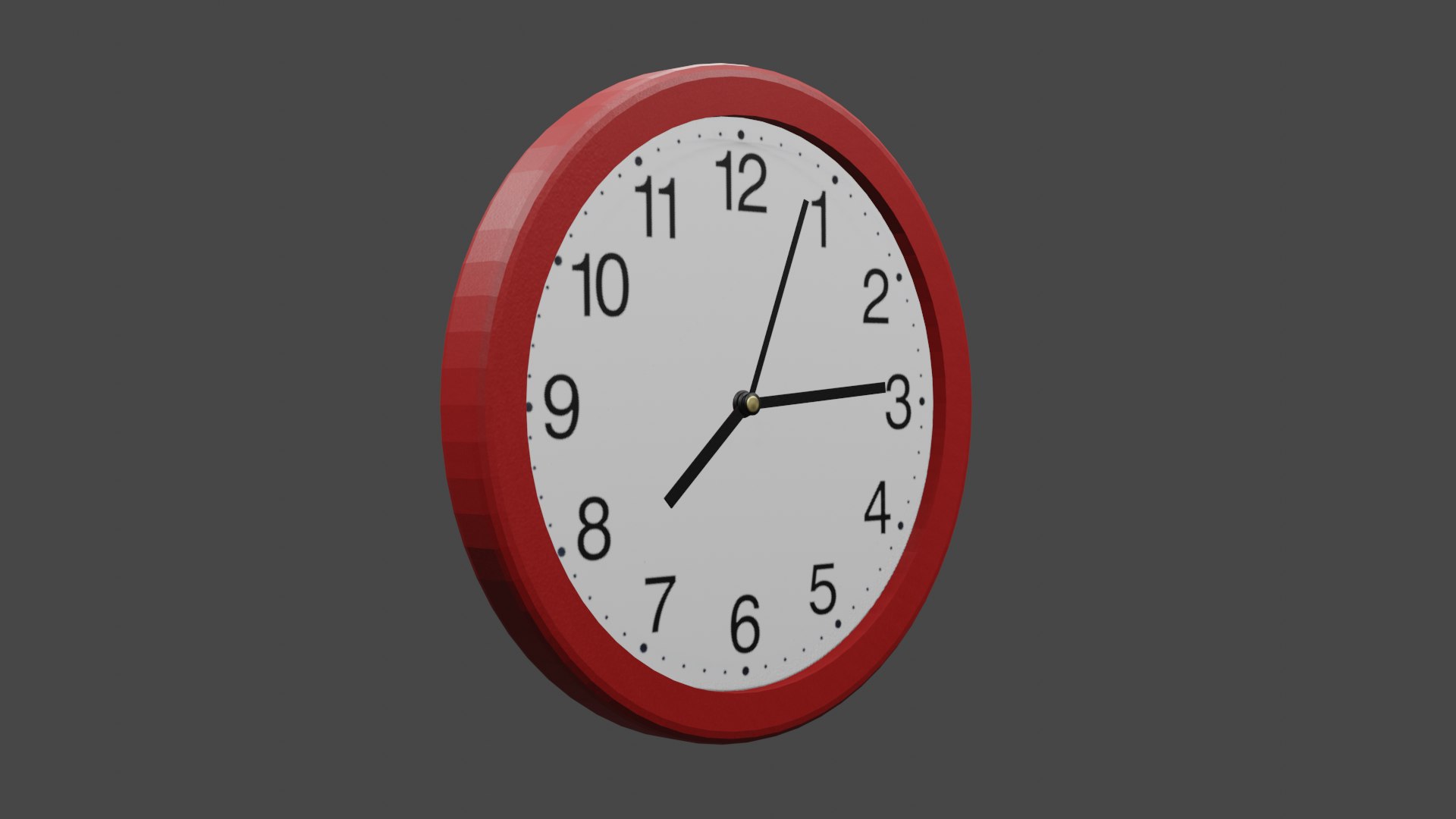 3D Red clock - TurboSquid 2046338