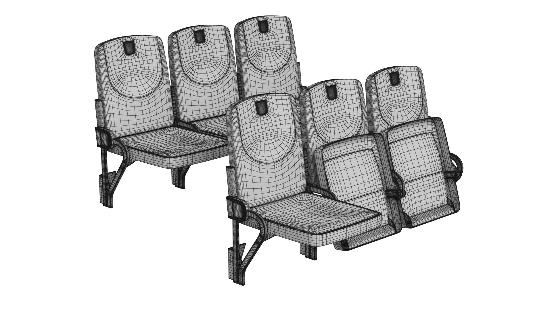 Stadium Seats 3D Model - TurboSquid 2156276