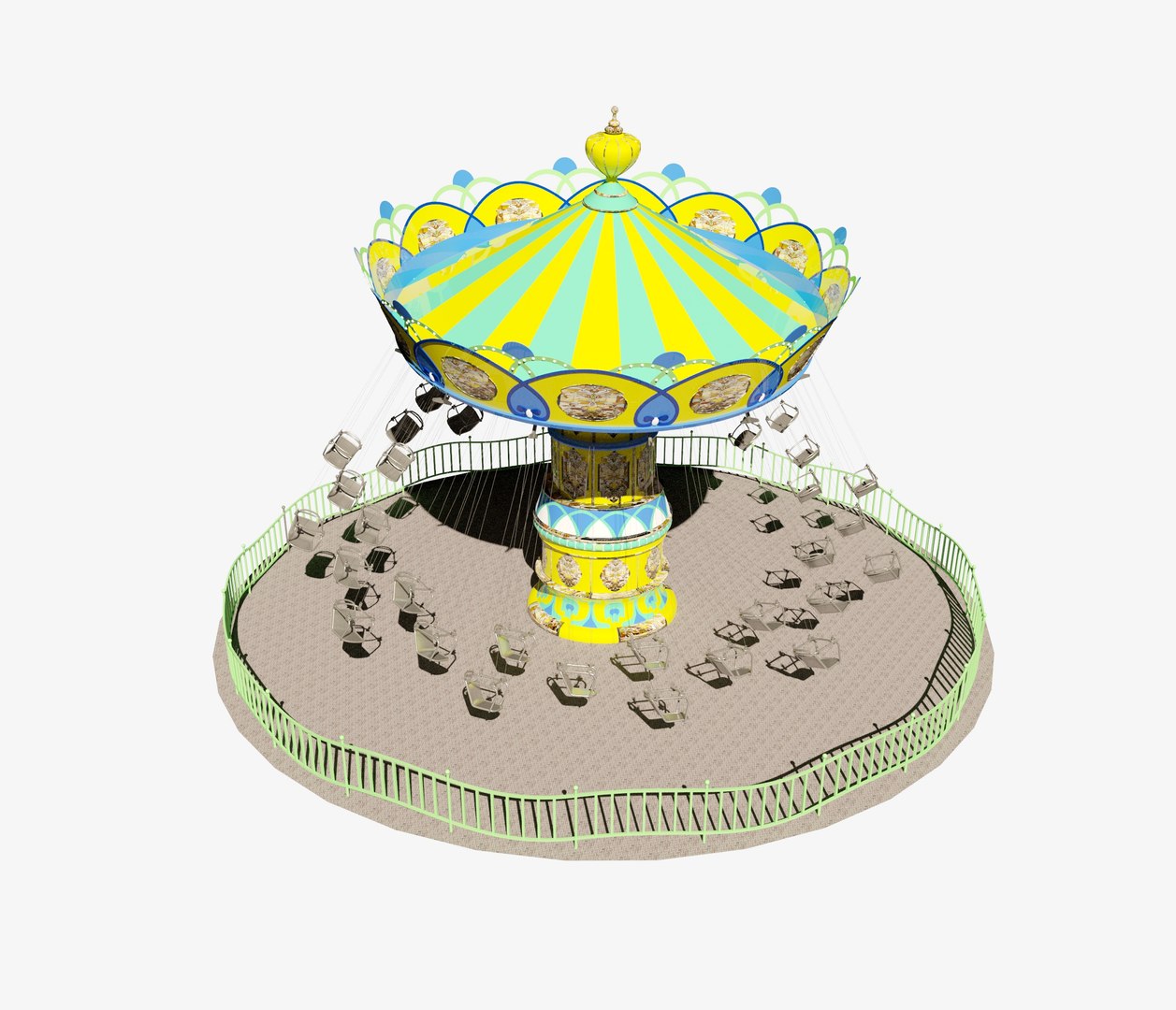 Chain Carousel 3D Model - TurboSquid 1942610
