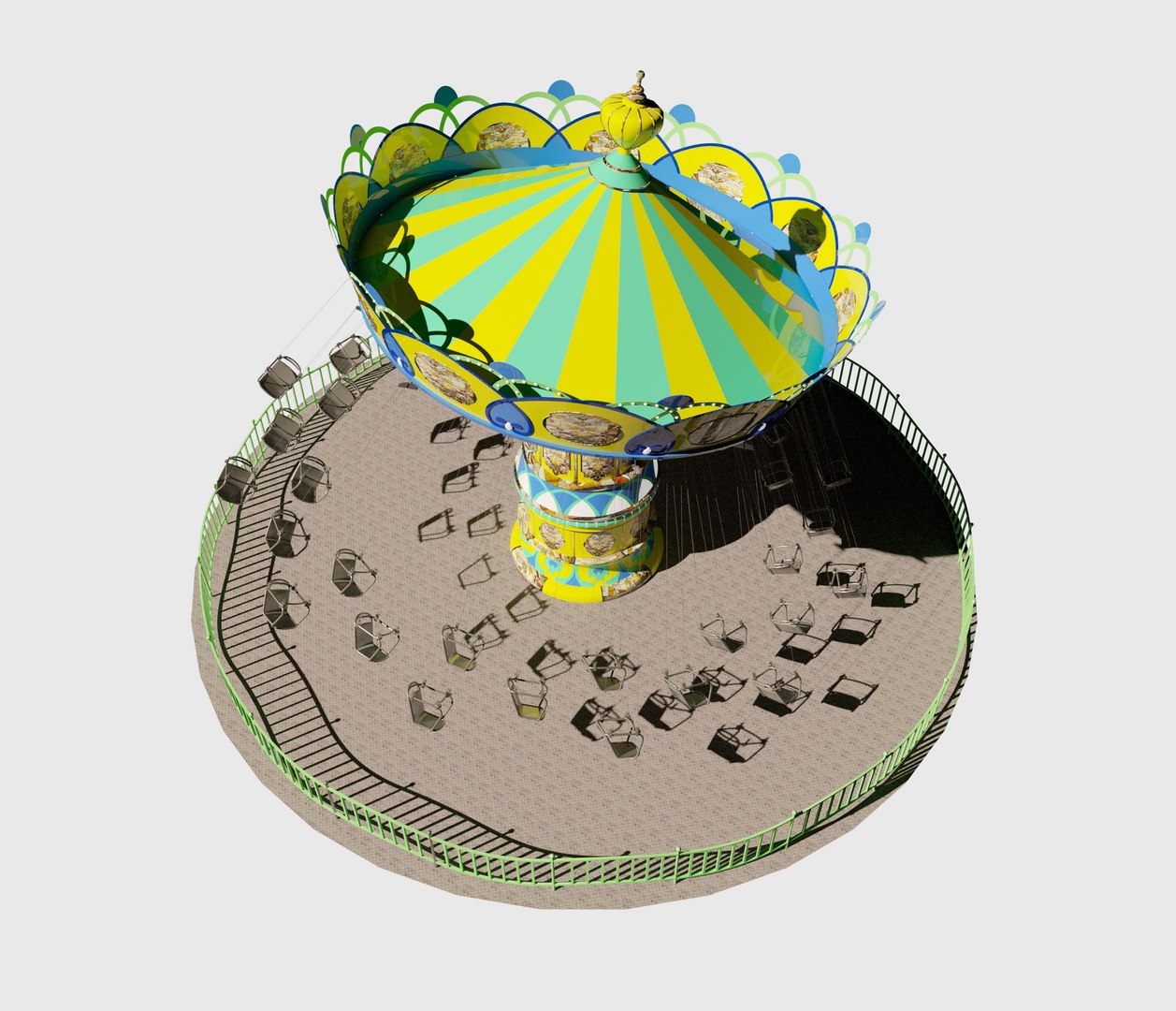 Chain Carousel 3D Model - TurboSquid 1942610