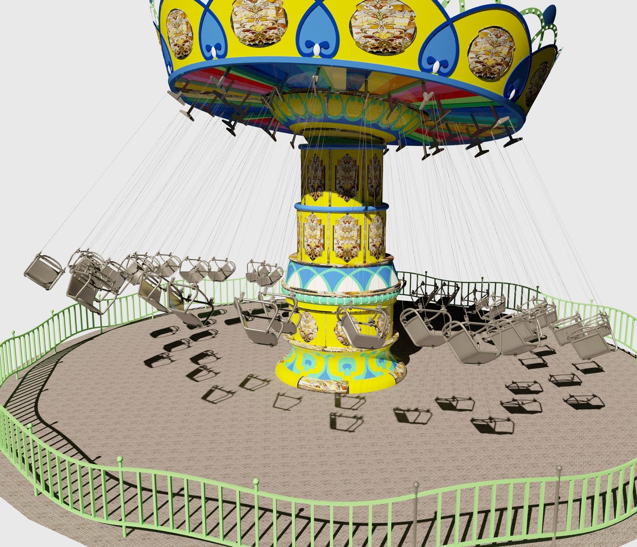 Chain Carousel 3D Model - TurboSquid 1942610