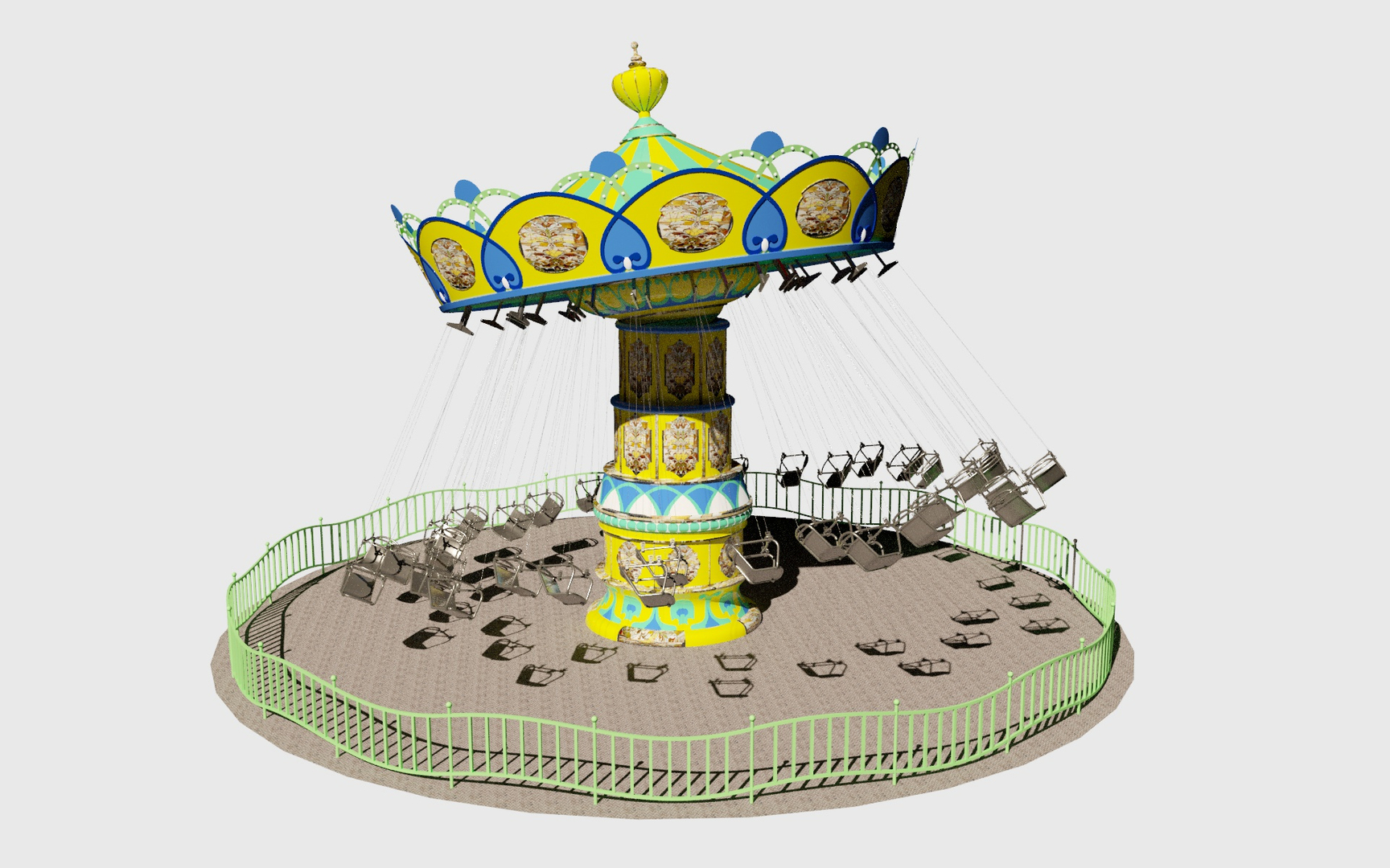 Chain Carousel 3D Model - TurboSquid 1942610