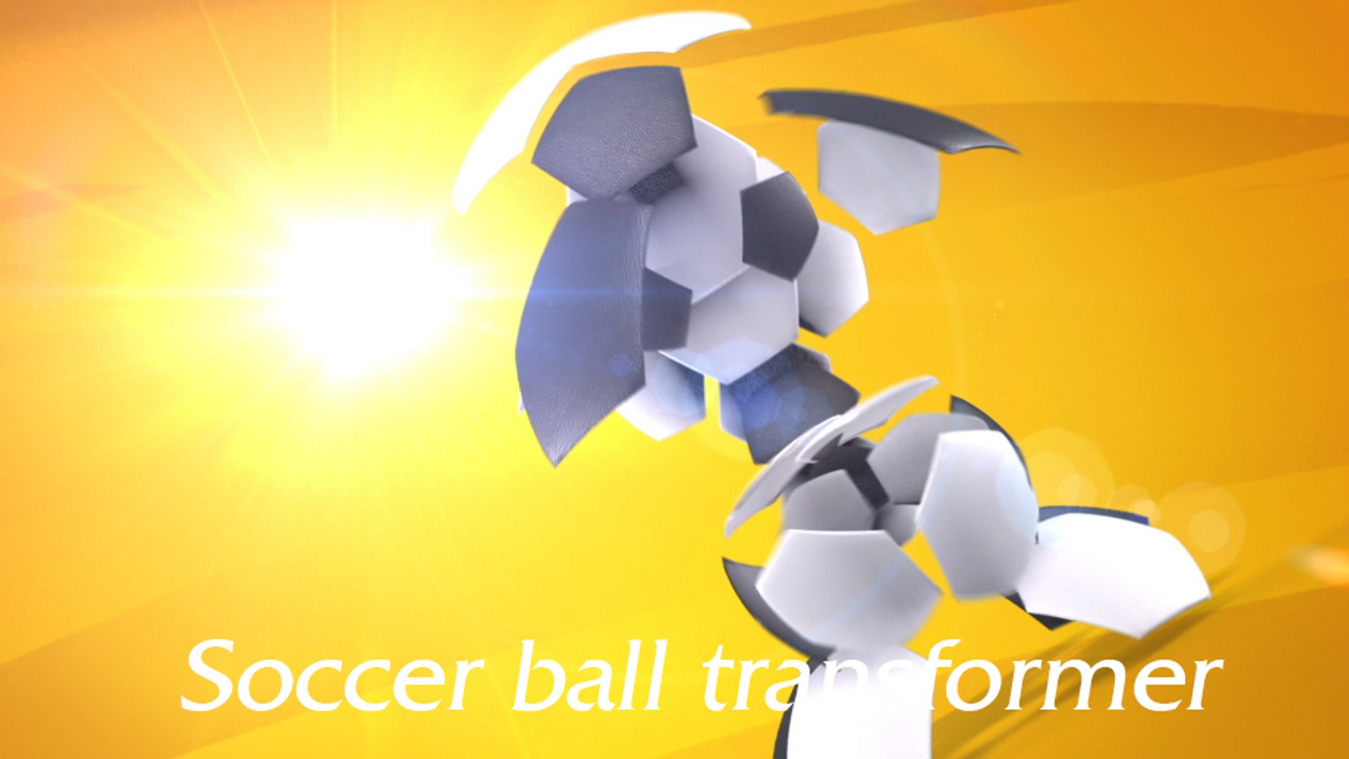 transforming ball animation 3d model