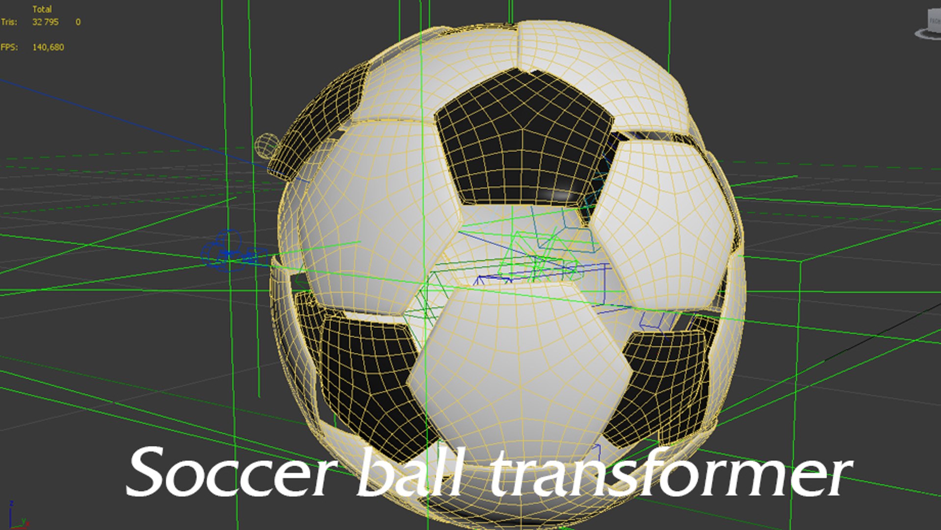 transforming ball animation 3d model