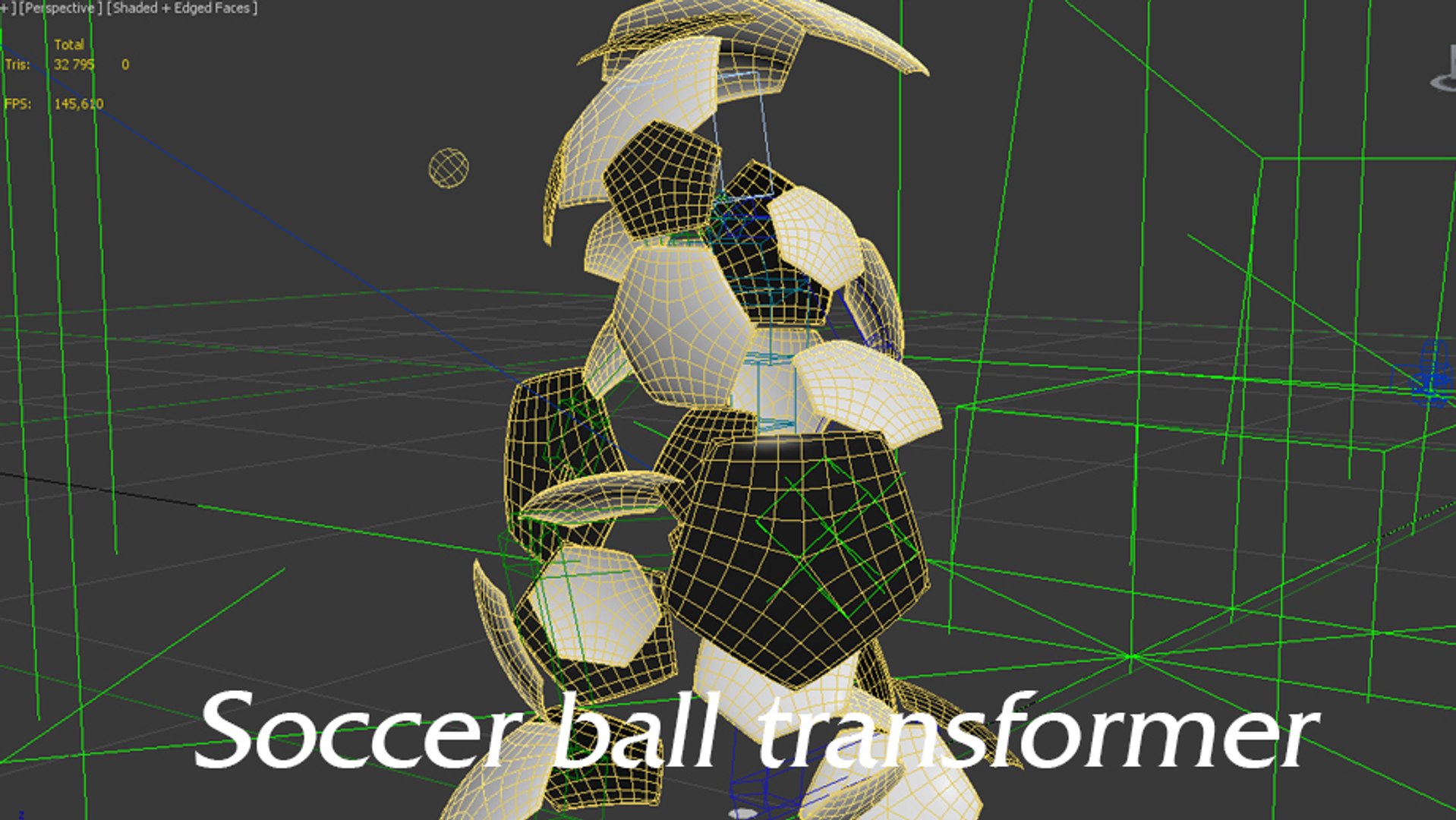 transforming ball animation 3d model