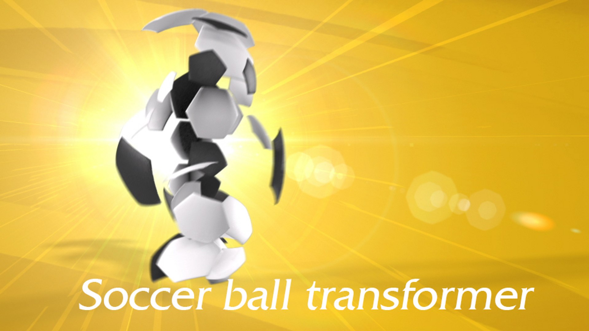 transforming ball animation 3d model