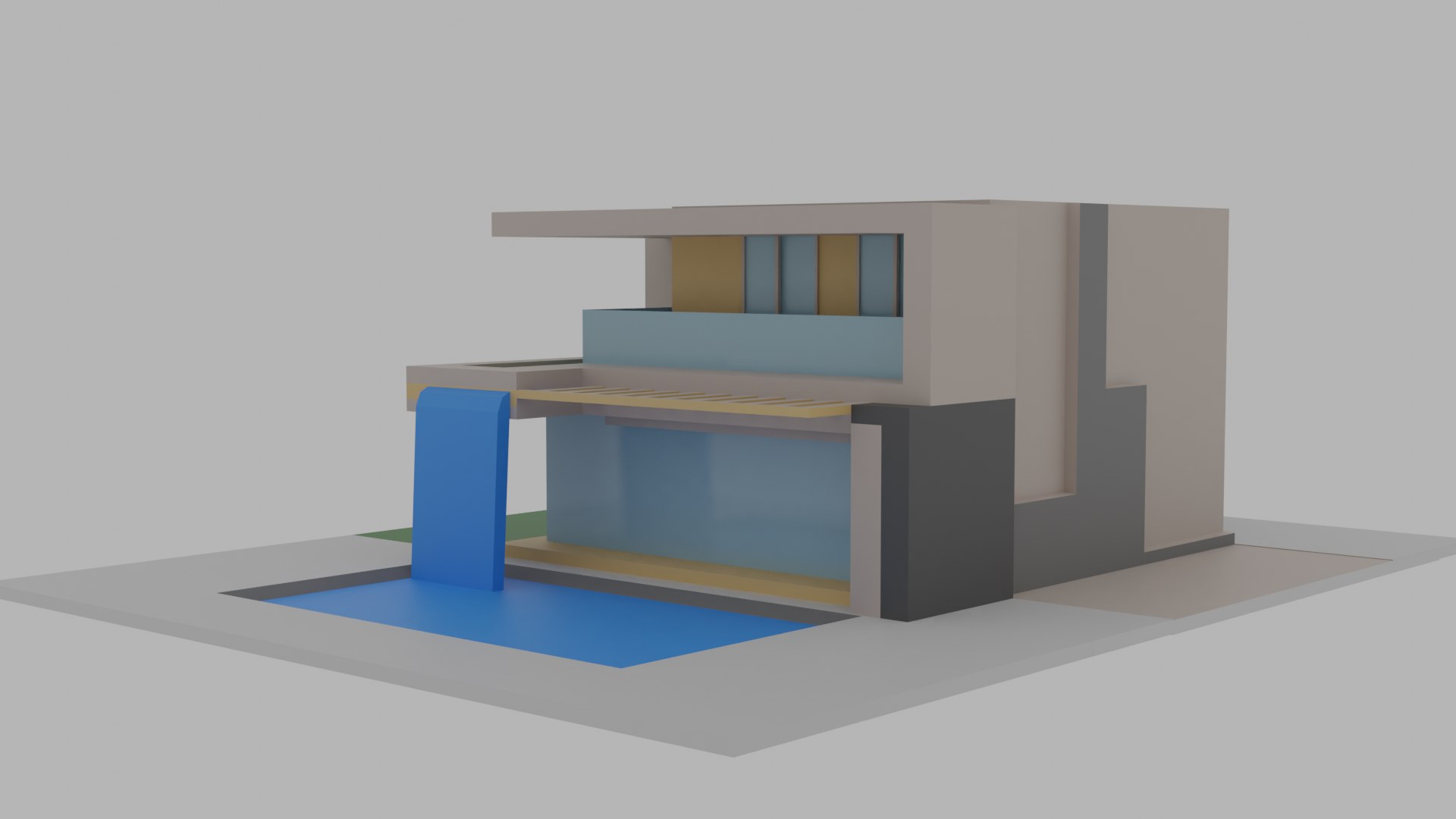 Low Poly Modern House 3D Model - TurboSquid 2084587