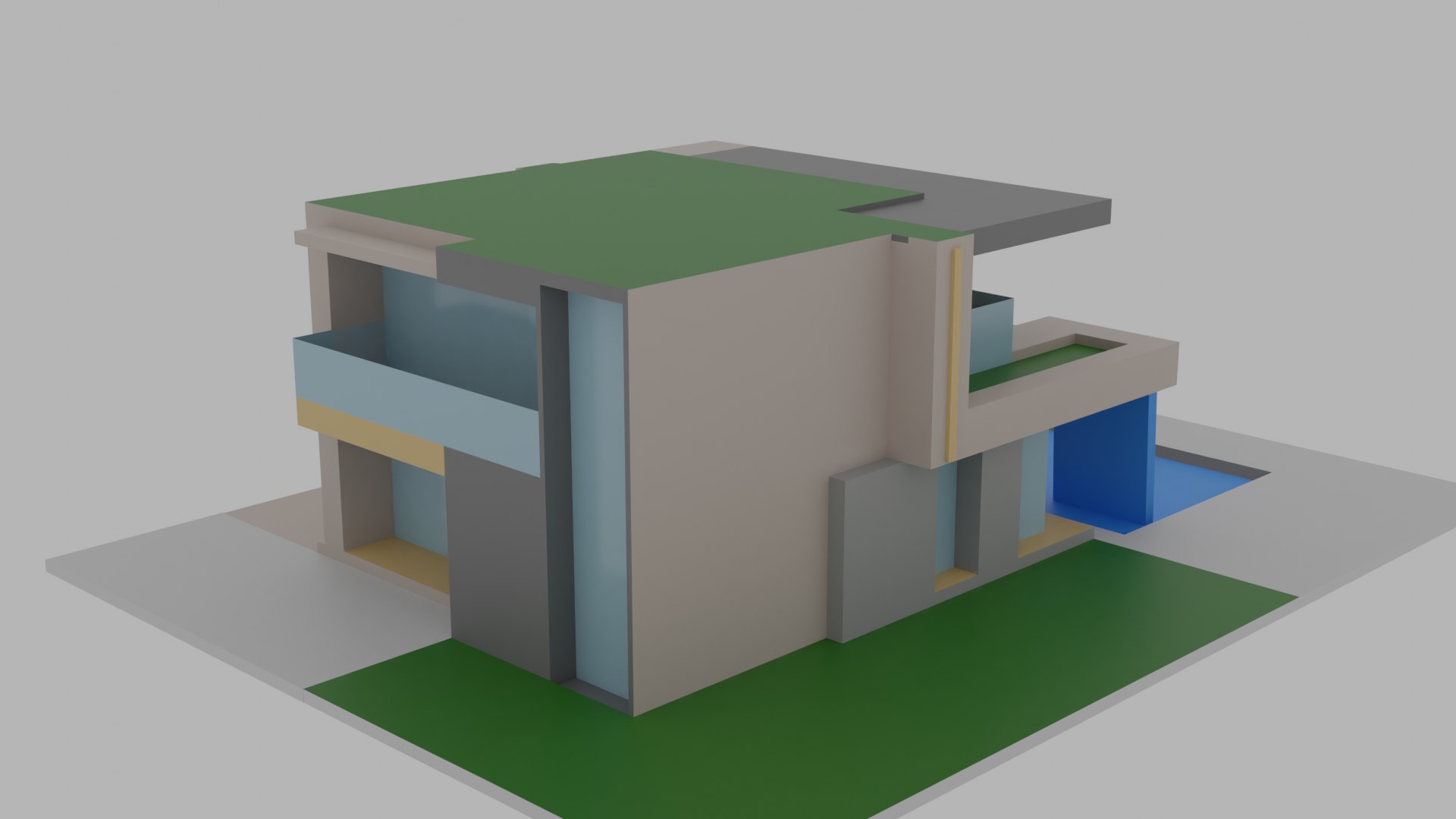 Low Poly Modern House 3D Model - TurboSquid 2084587