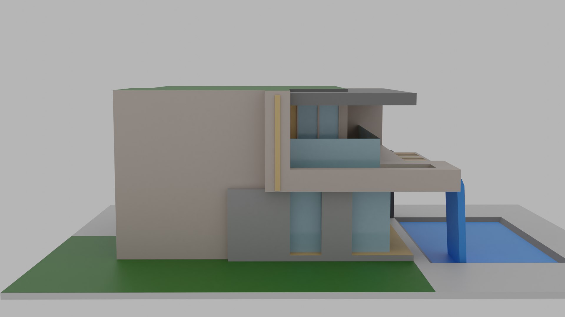 Low Poly Modern House 3D Model - TurboSquid 2084587