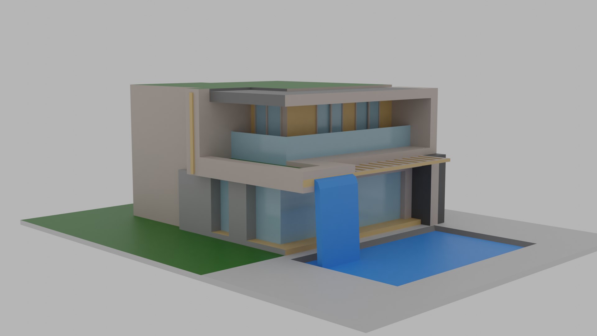 Low Poly Modern House 3D Model - TurboSquid 2084587
