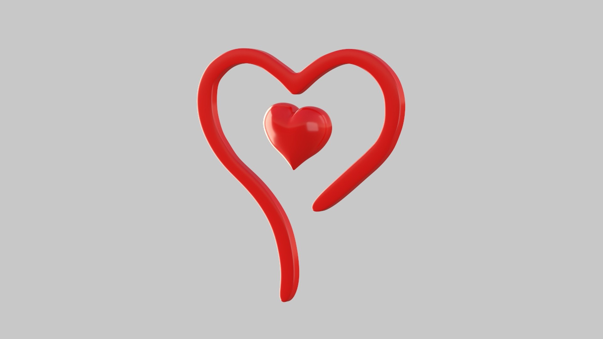 3D Heart Icon V01 Model - TurboSquid 2379643
