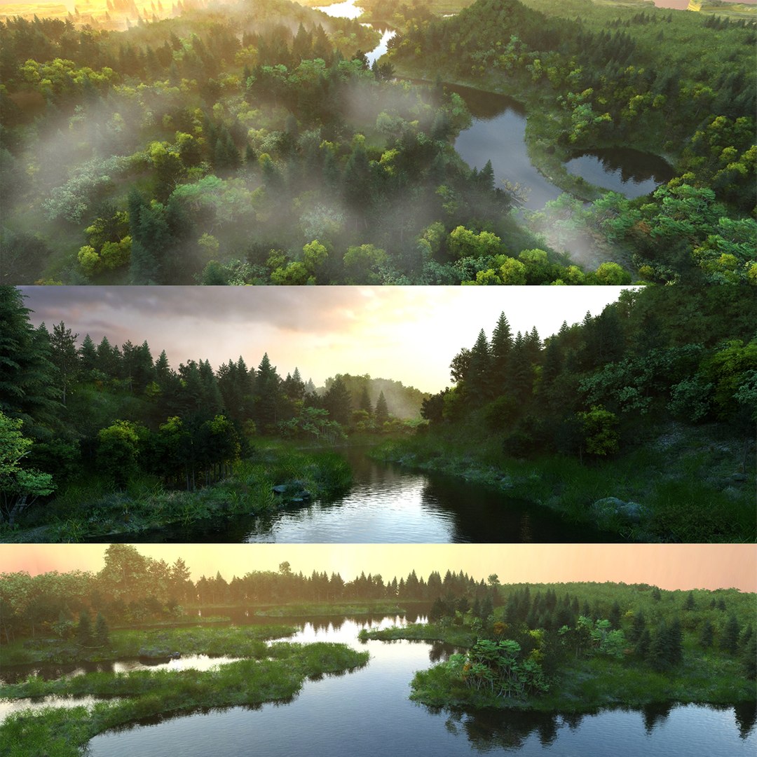 3D River Stream Water - TurboSquid 1683026