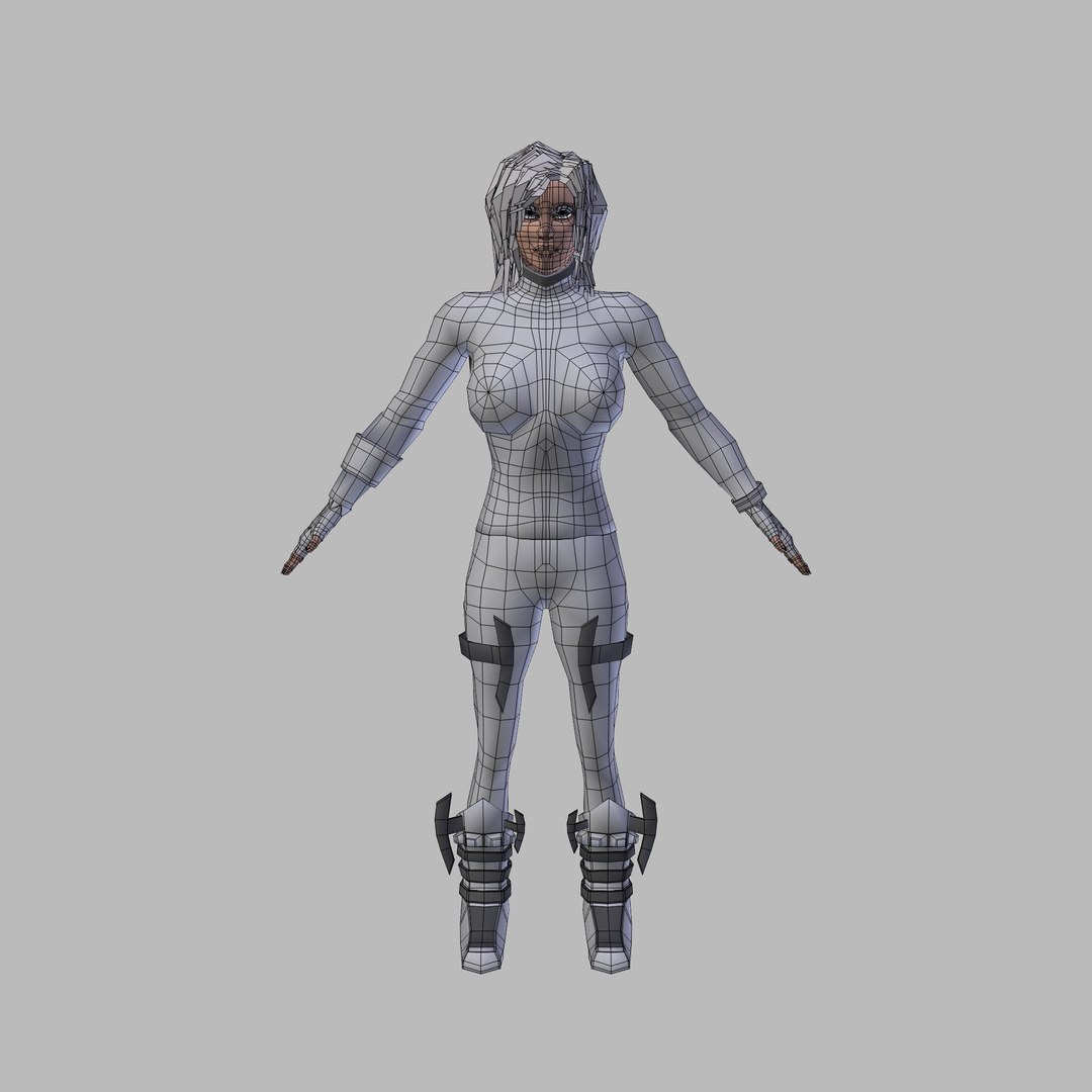Scifi Female Character Obj