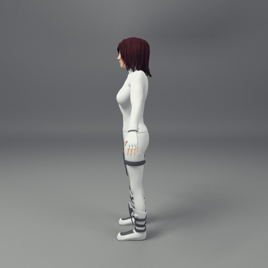 Scifi Female Character Obj