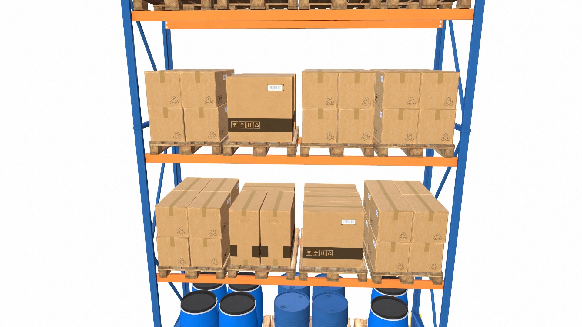 3D Detailed Full Warehouse Rack Model - TurboSquid 2340483