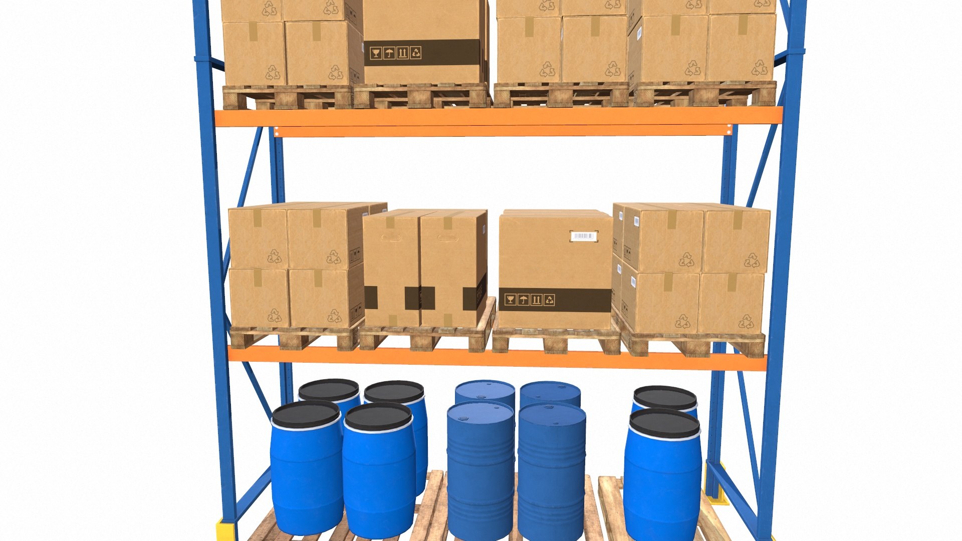 3D Detailed Full Warehouse Rack Model - TurboSquid 2340483