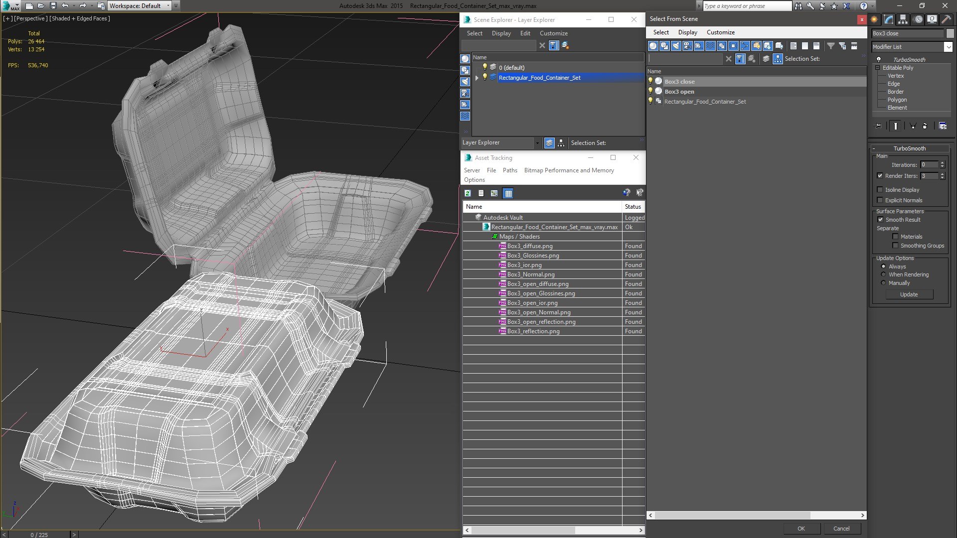 Rectangular Food Container Set 3D model - TurboSquid 1807012