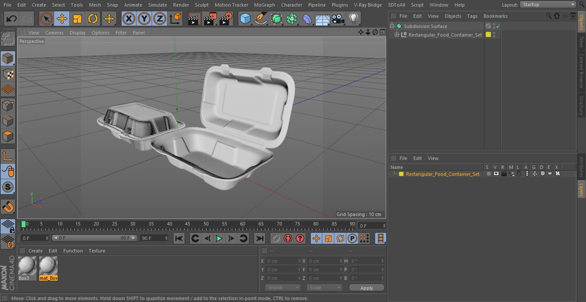Rectangular Food Container Set 3D model - TurboSquid 1807012