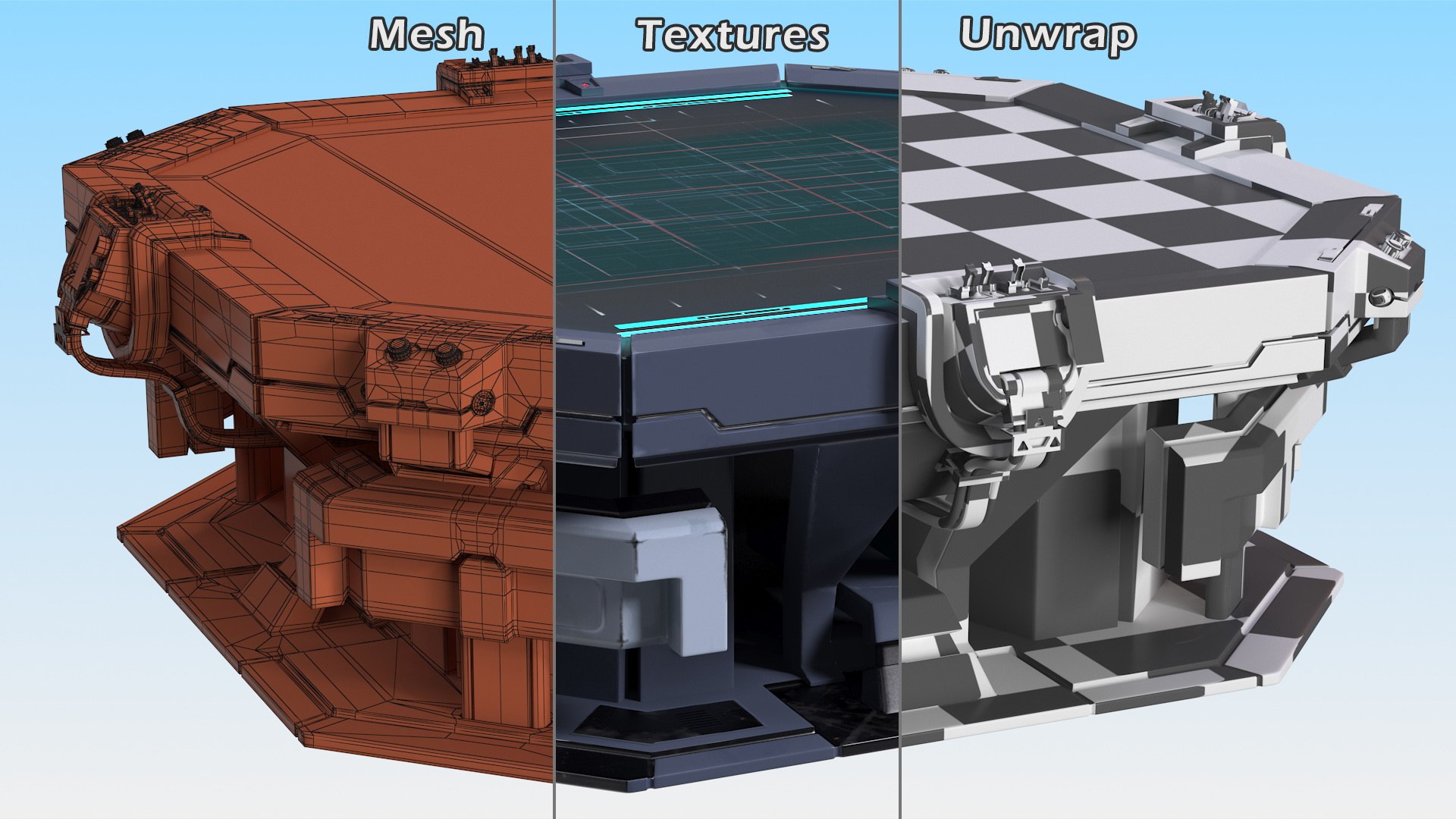 Hologram table 3D model - TurboSquid 1672671