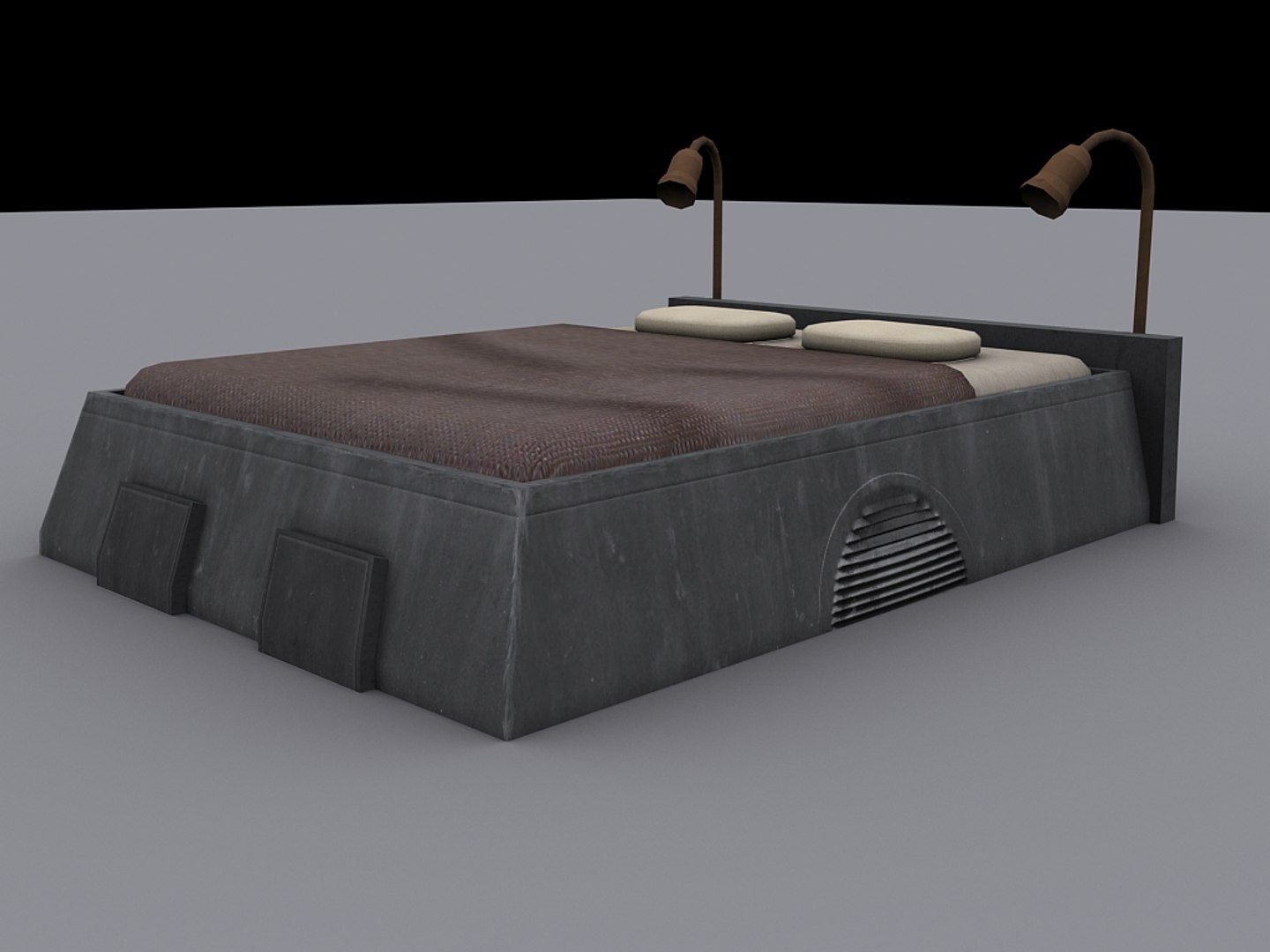 Sci-fi Bed 3d Model