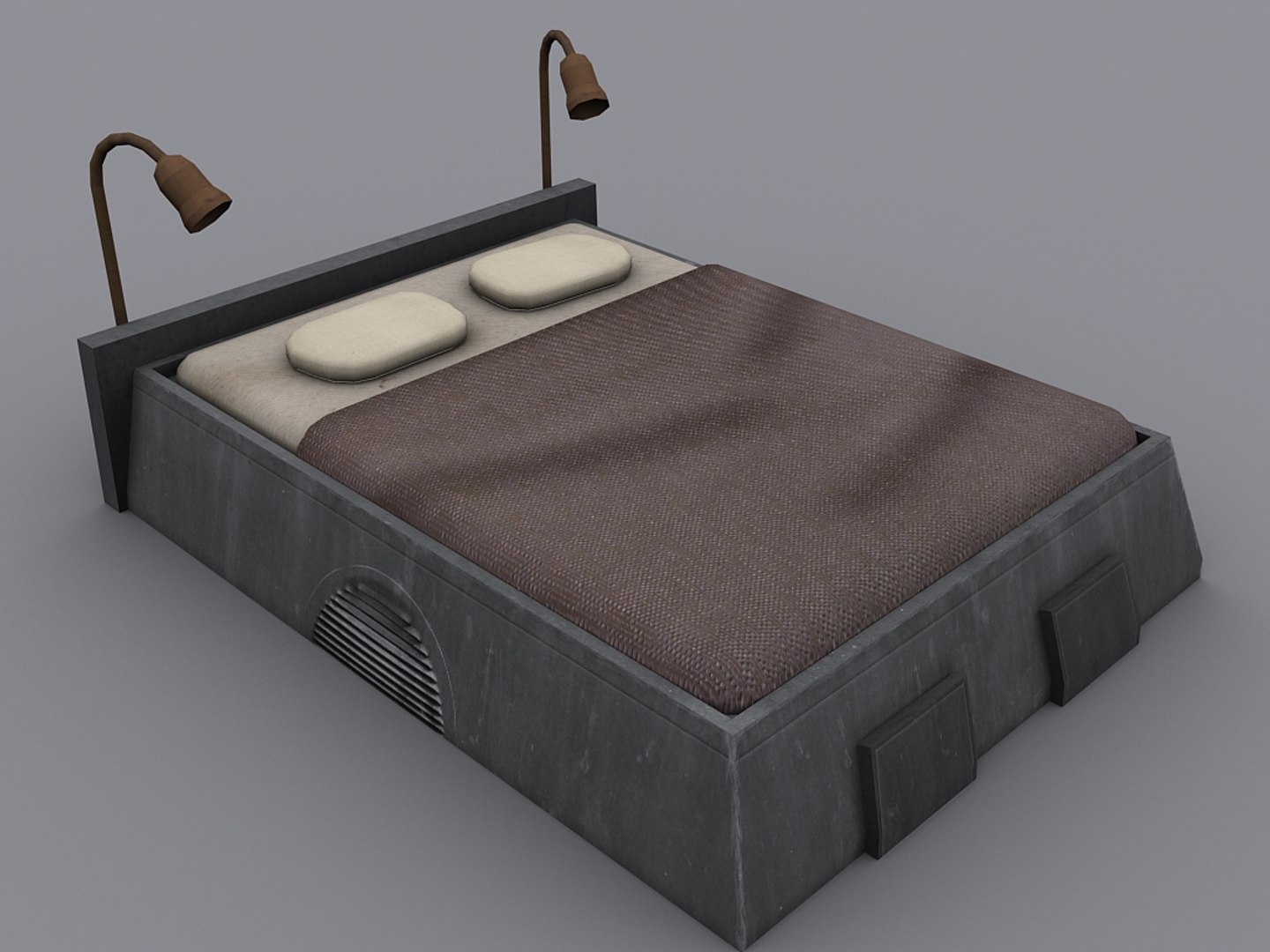 Sci-fi Bed 3d Model
