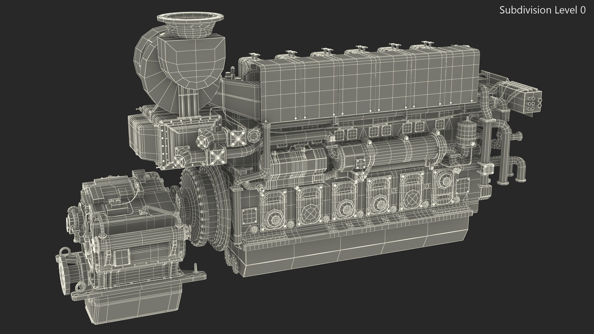 Marine Propulsion Engine Blue 3D Model - TurboSquid 2274873