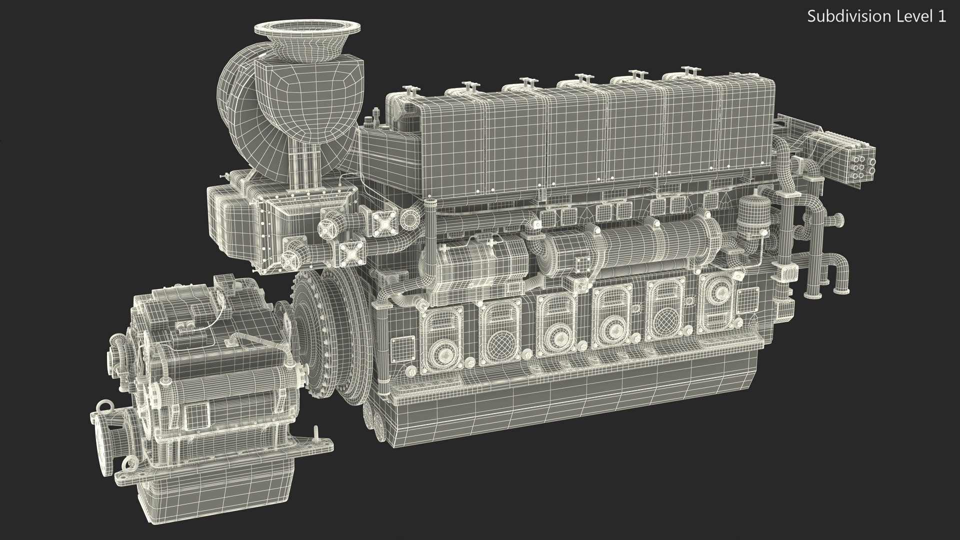 Marine Propulsion Engine Blue 3D Model - TurboSquid 2274873