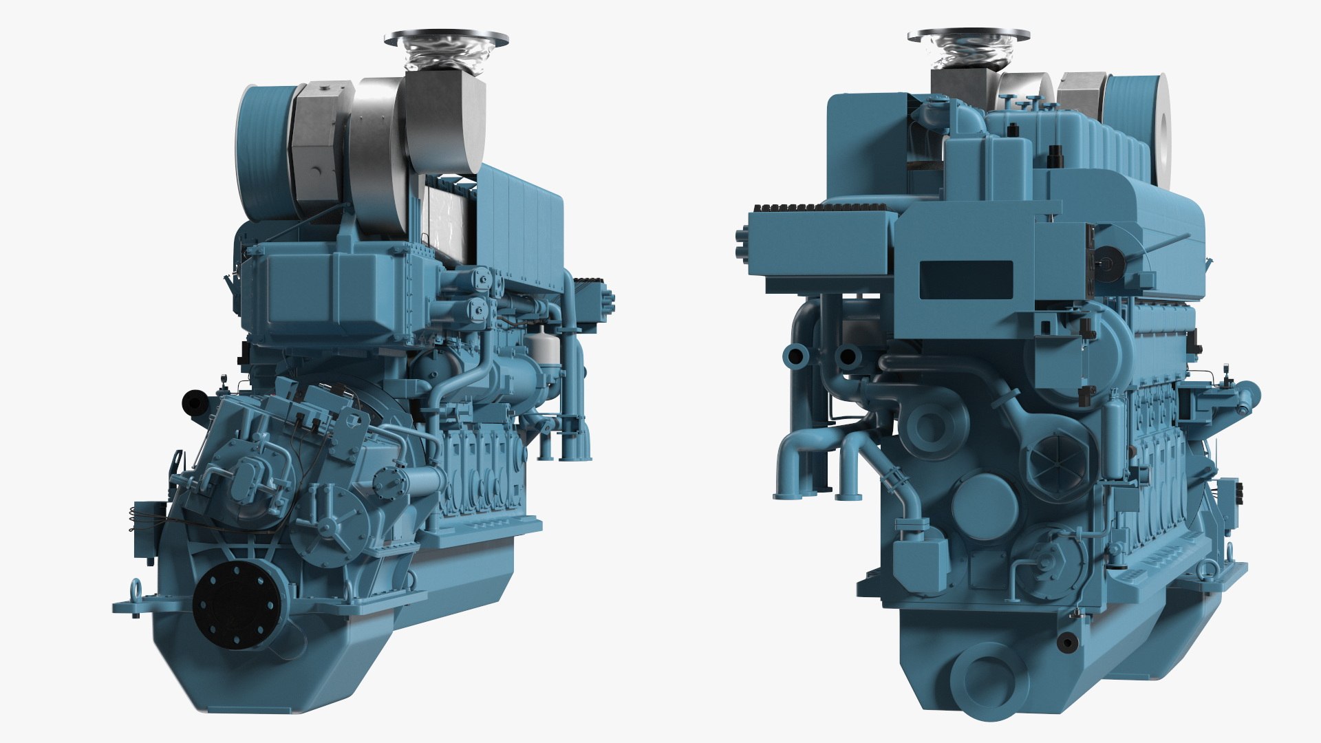 Marine Propulsion Engine Blue 3D Model - TurboSquid 2274873