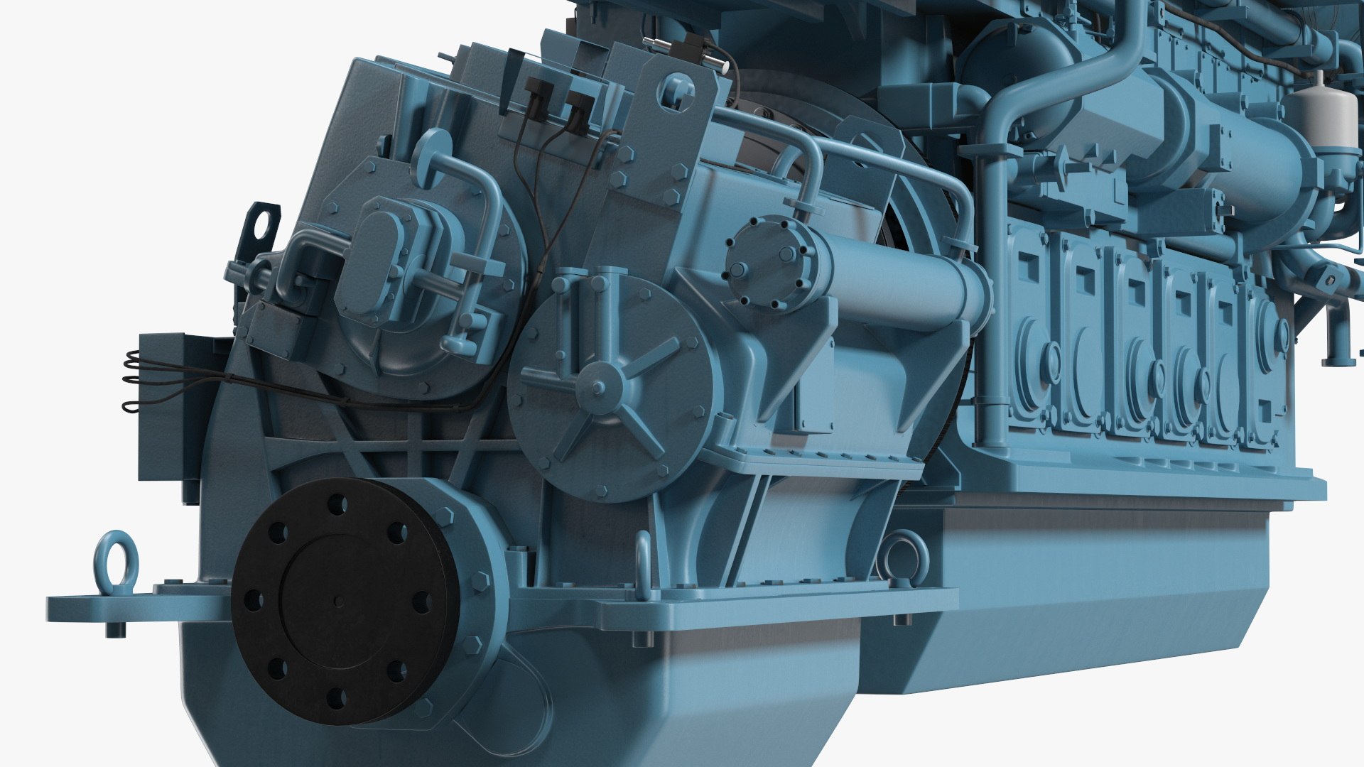 Marine Propulsion Engine Blue 3D Model - TurboSquid 2274873