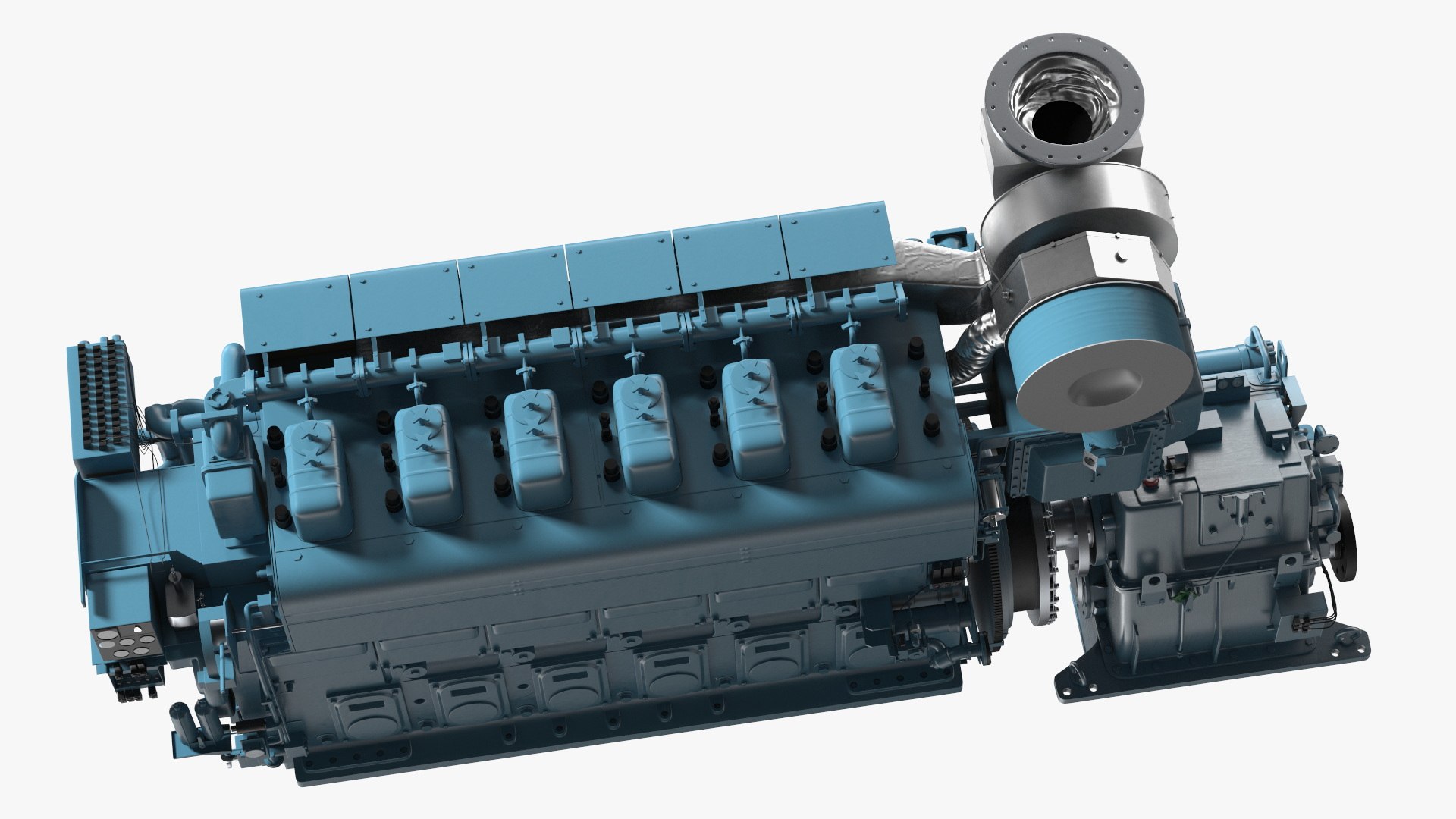 Marine Propulsion Engine Blue 3D Model - TurboSquid 2274873