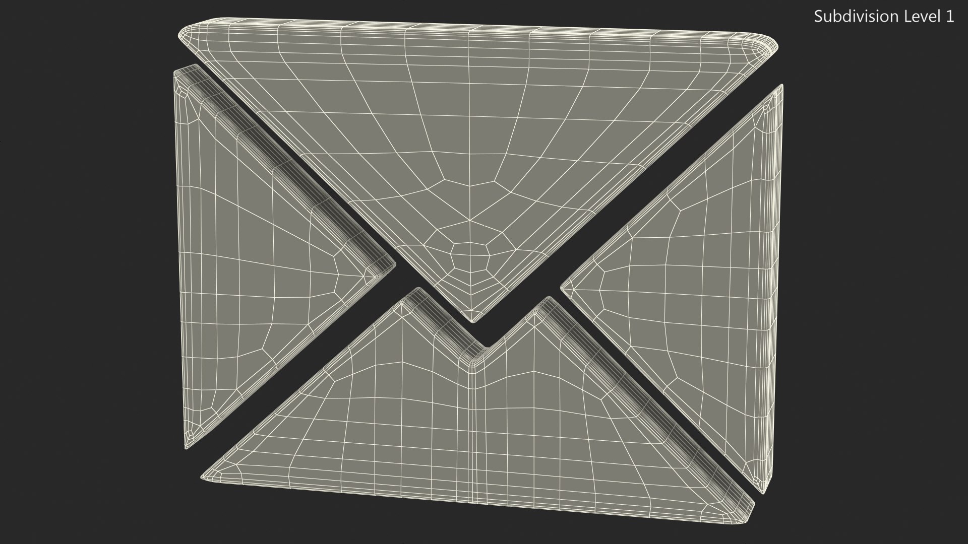 3D Message Letter Icon Symbol Model - TurboSquid 1694042