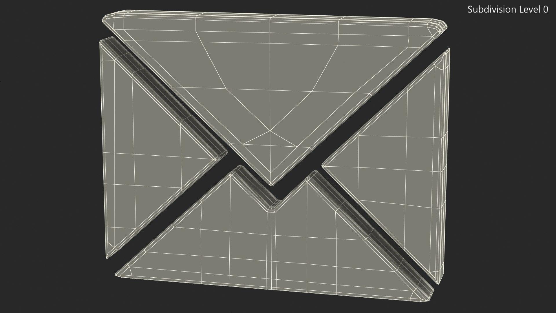 3D Message Letter Icon Symbol Model - TurboSquid 1694042