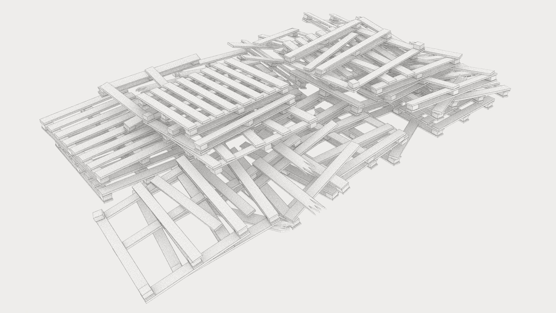 Pallet Pile 2 3D Model - TurboSquid 1949381