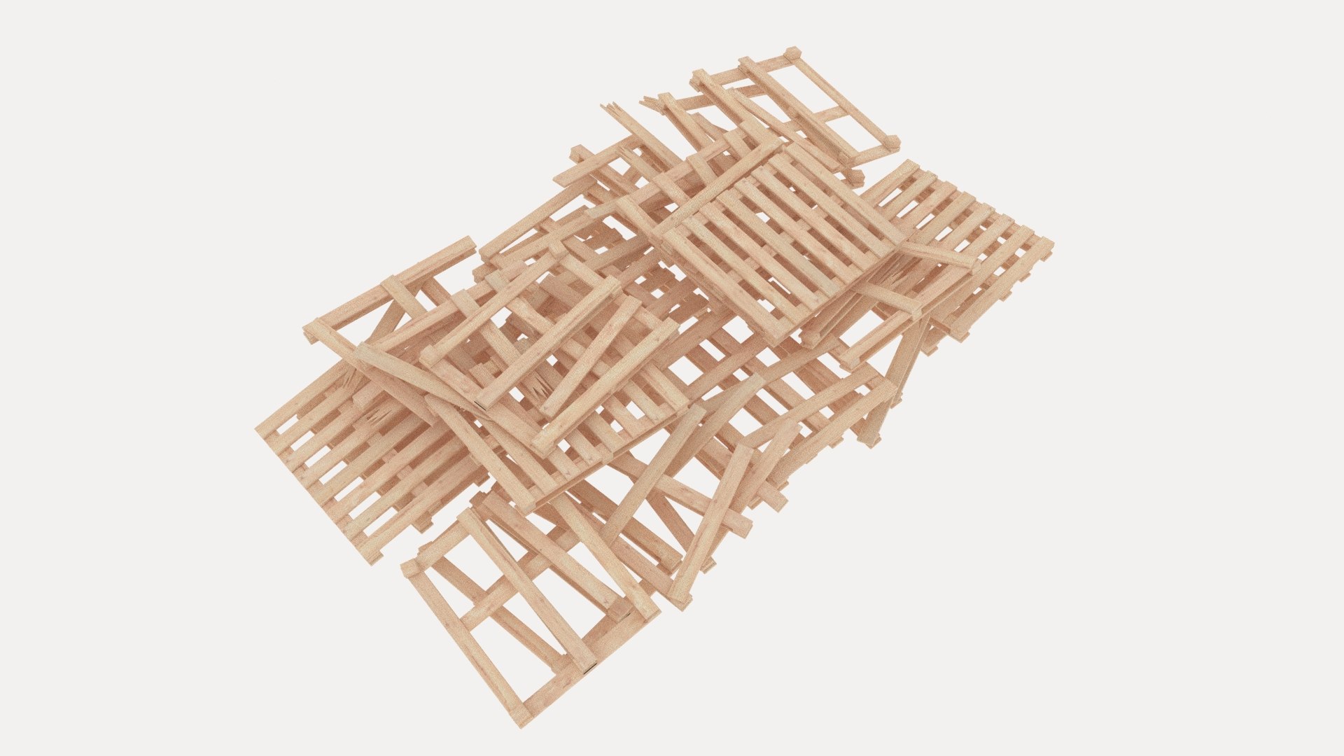 Pallet Pile 2 3D Model - TurboSquid 1949381