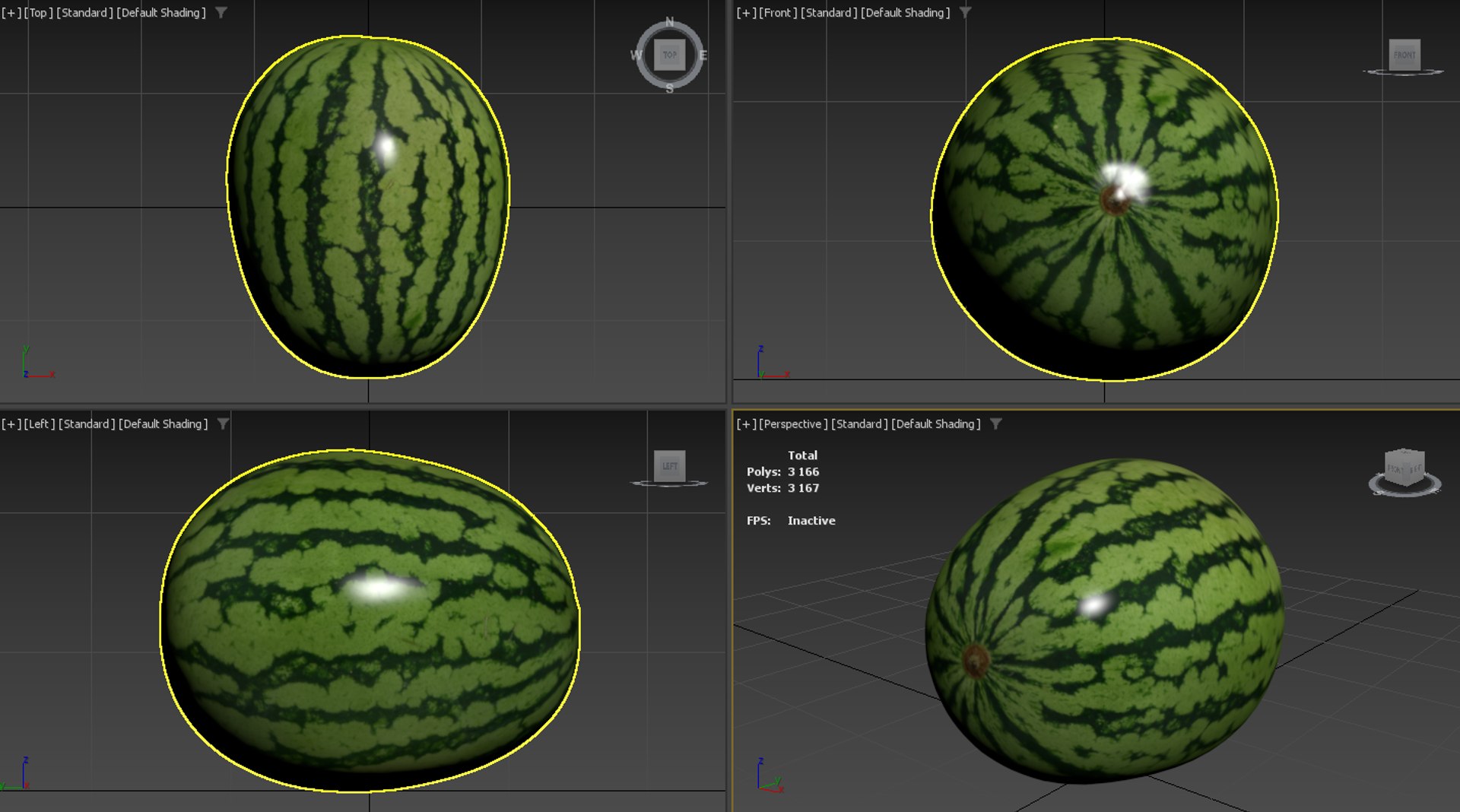 Fresh Watermelon 3D Model Model - TurboSquid 1936451