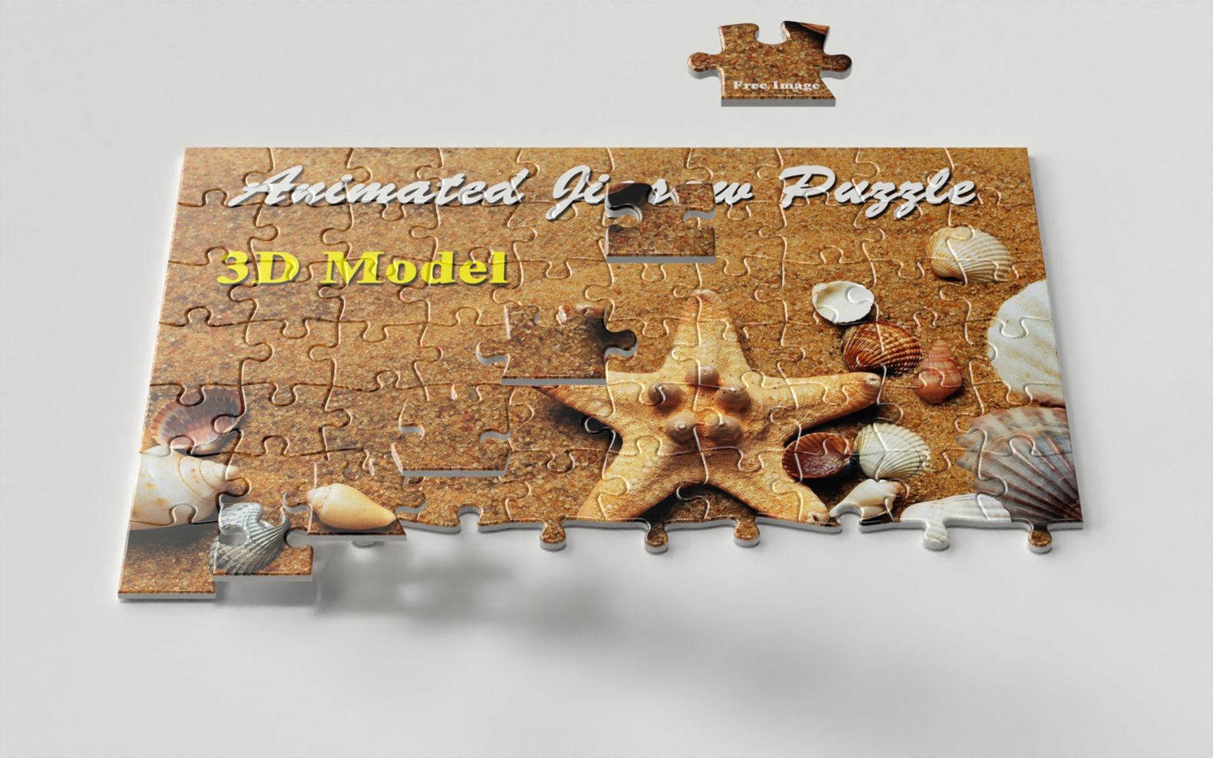 Animated Jigsaw Puzzle 3D - TurboSquid 2319067