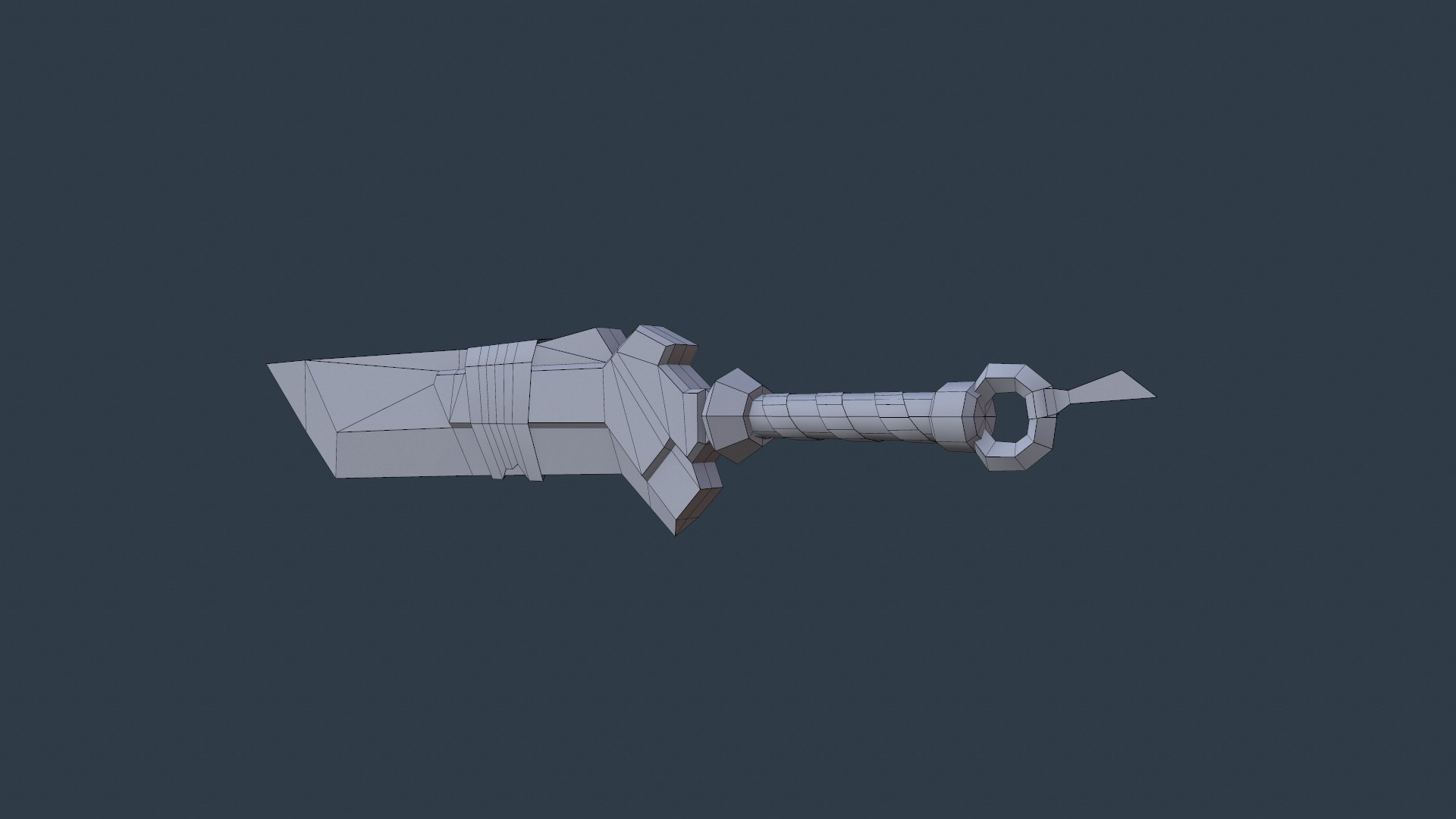 Hand-painted Fantasy Sword Obj