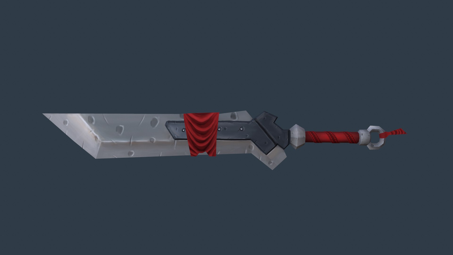 Hand-painted Fantasy Sword Obj