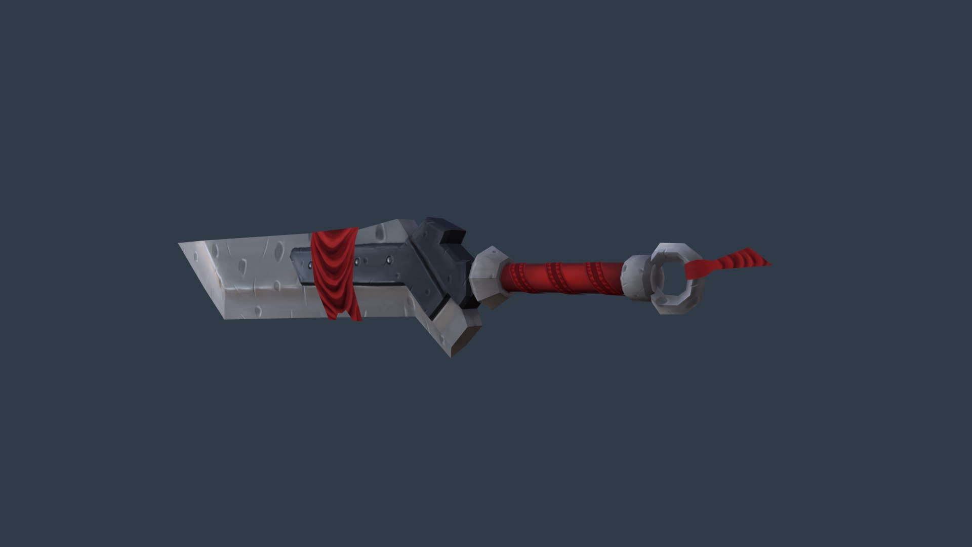 Hand-painted Fantasy Sword Obj