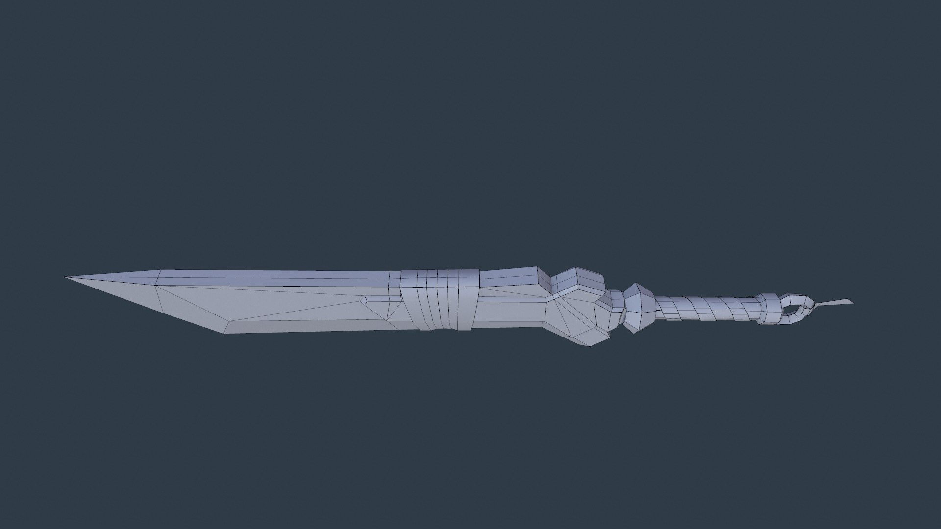 Hand-painted Fantasy Sword Obj