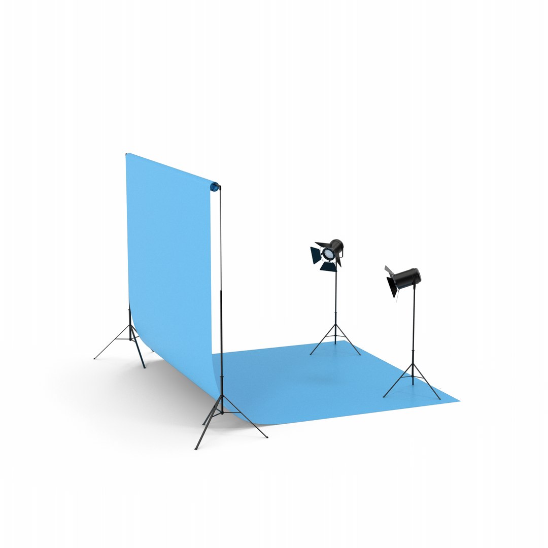 Blue Studio Set 3D - TurboSquid 2214445