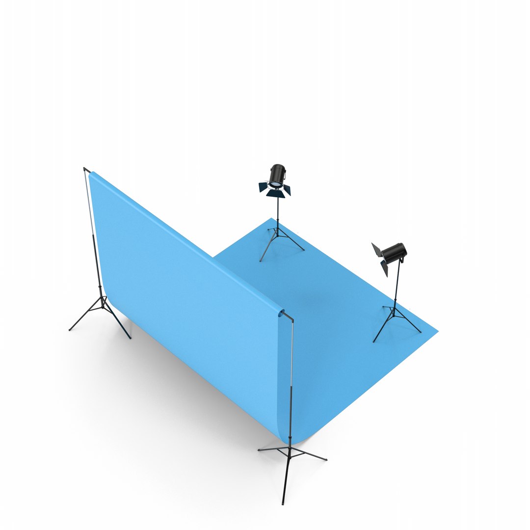 Blue Studio Set 3D - TurboSquid 2214445