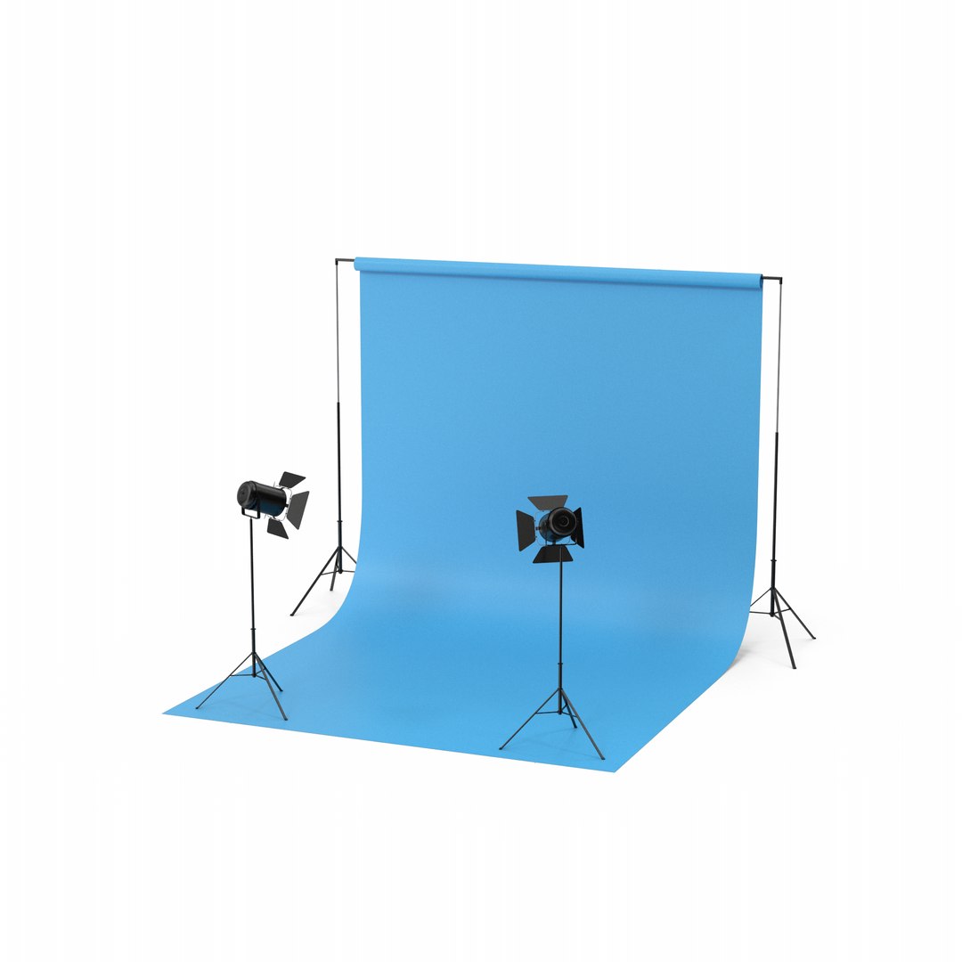 Blue Studio Set 3D - TurboSquid 2214445