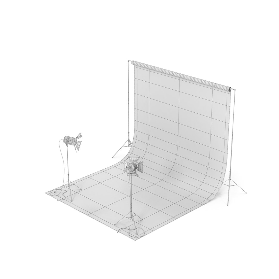 Blue Studio Set 3D - TurboSquid 2214445