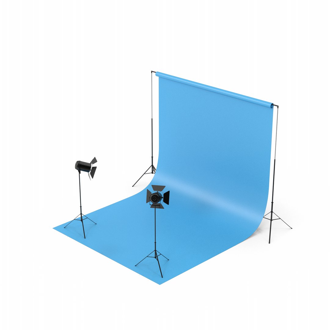 Blue Studio Set 3D - TurboSquid 2214445
